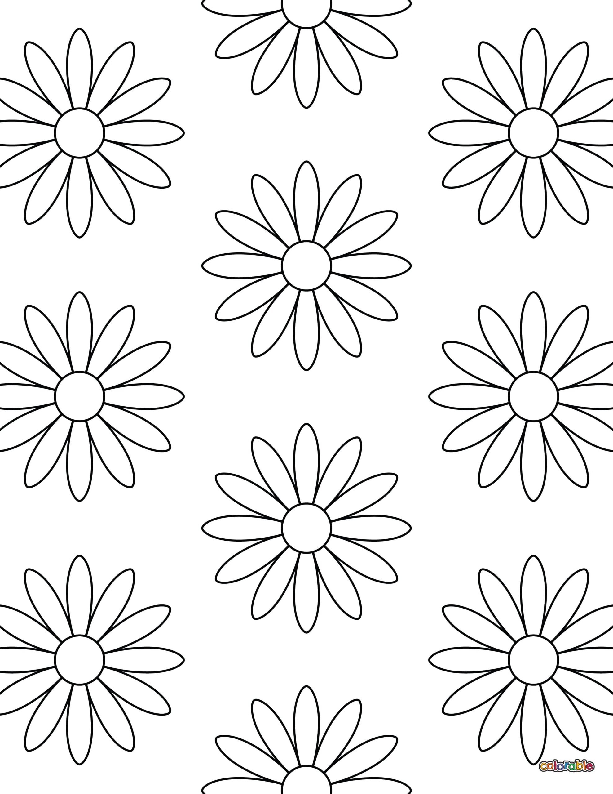 Daisy Coloring Pages - 30 Free Pages | Colorable