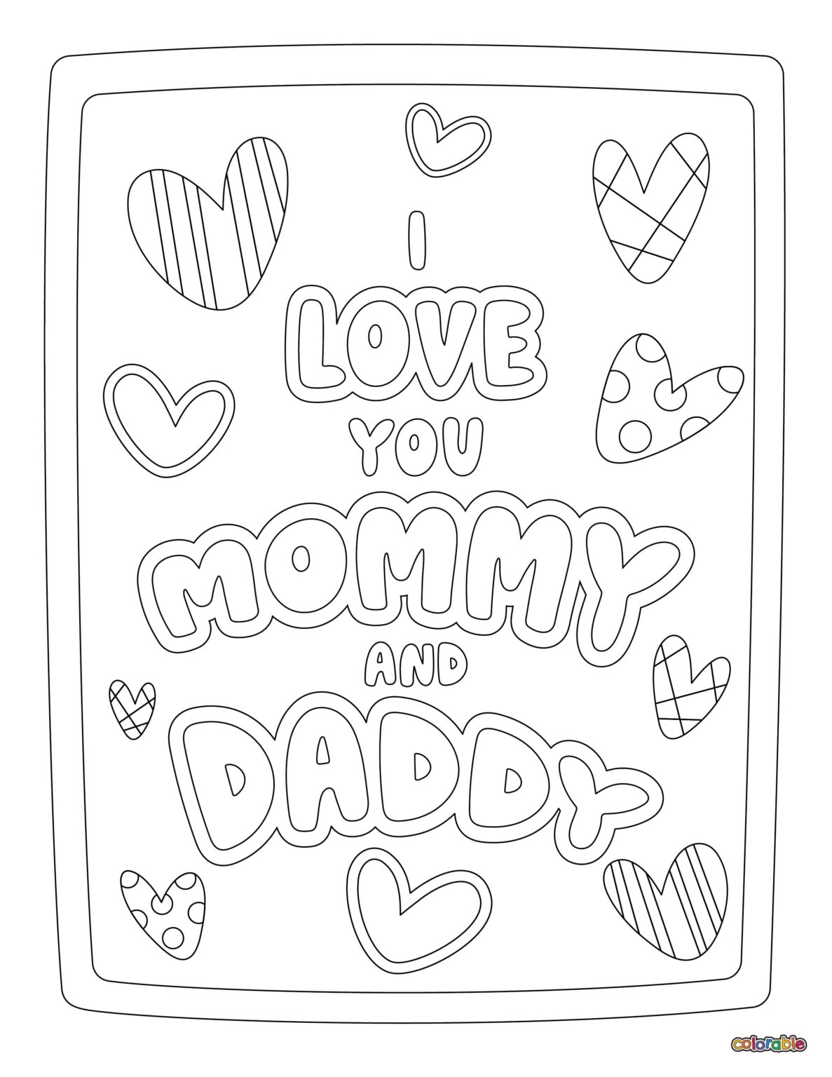 I Love You Dad Coloring Pages - 20 Free Pages | Colorable