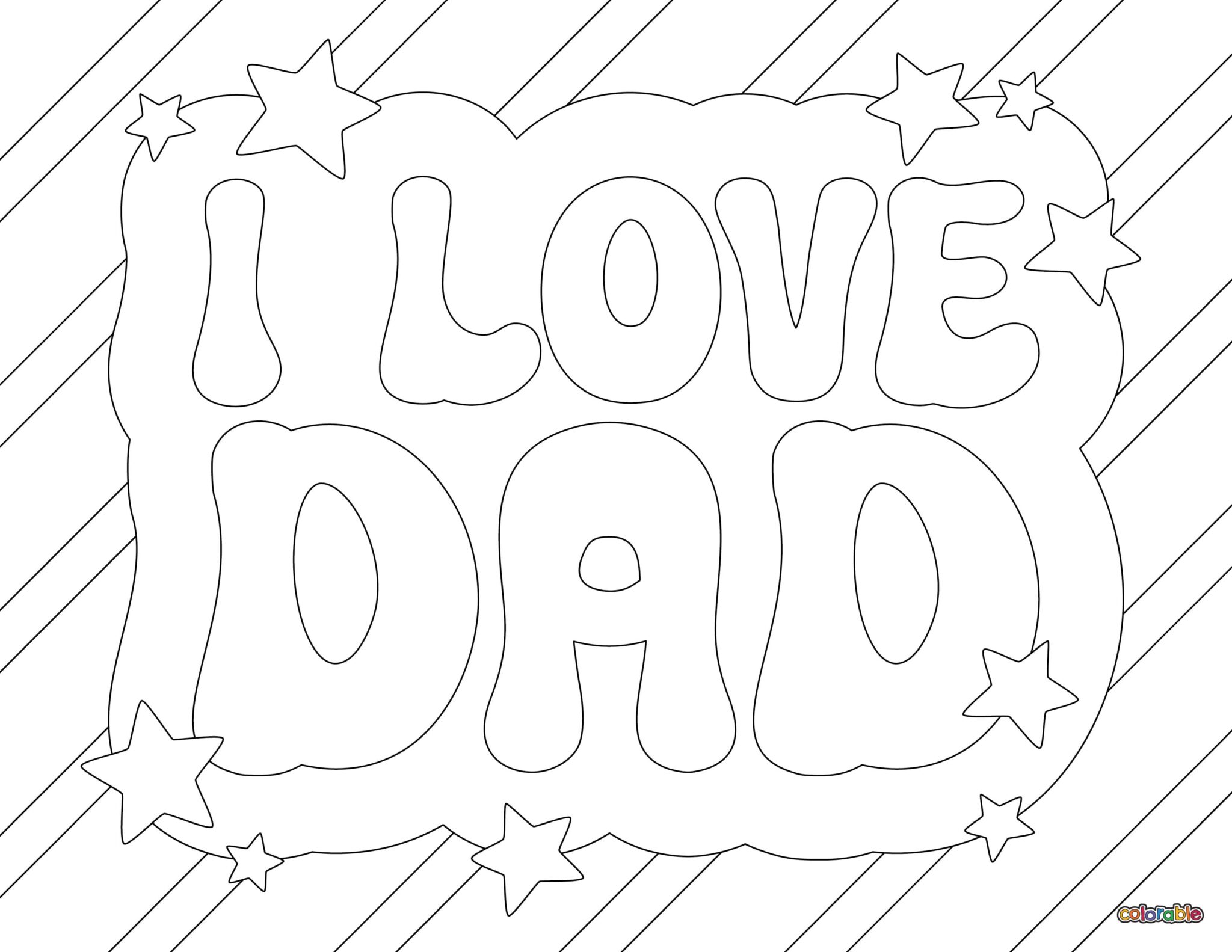 I Love You Dad Coloring Pages - 20 Free Pages | Colorable