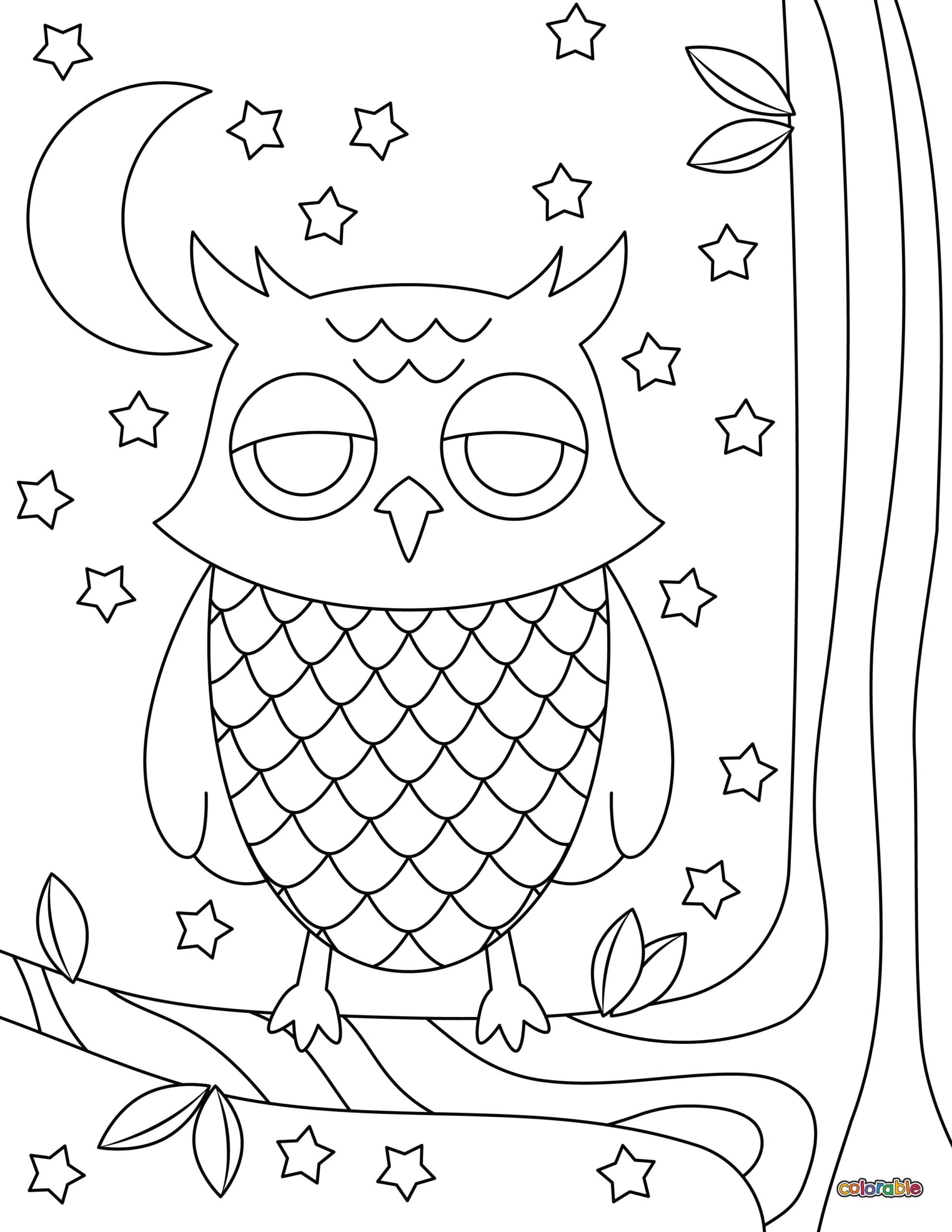 Owl Coloring Pages - 25 Free Pages | Colorable