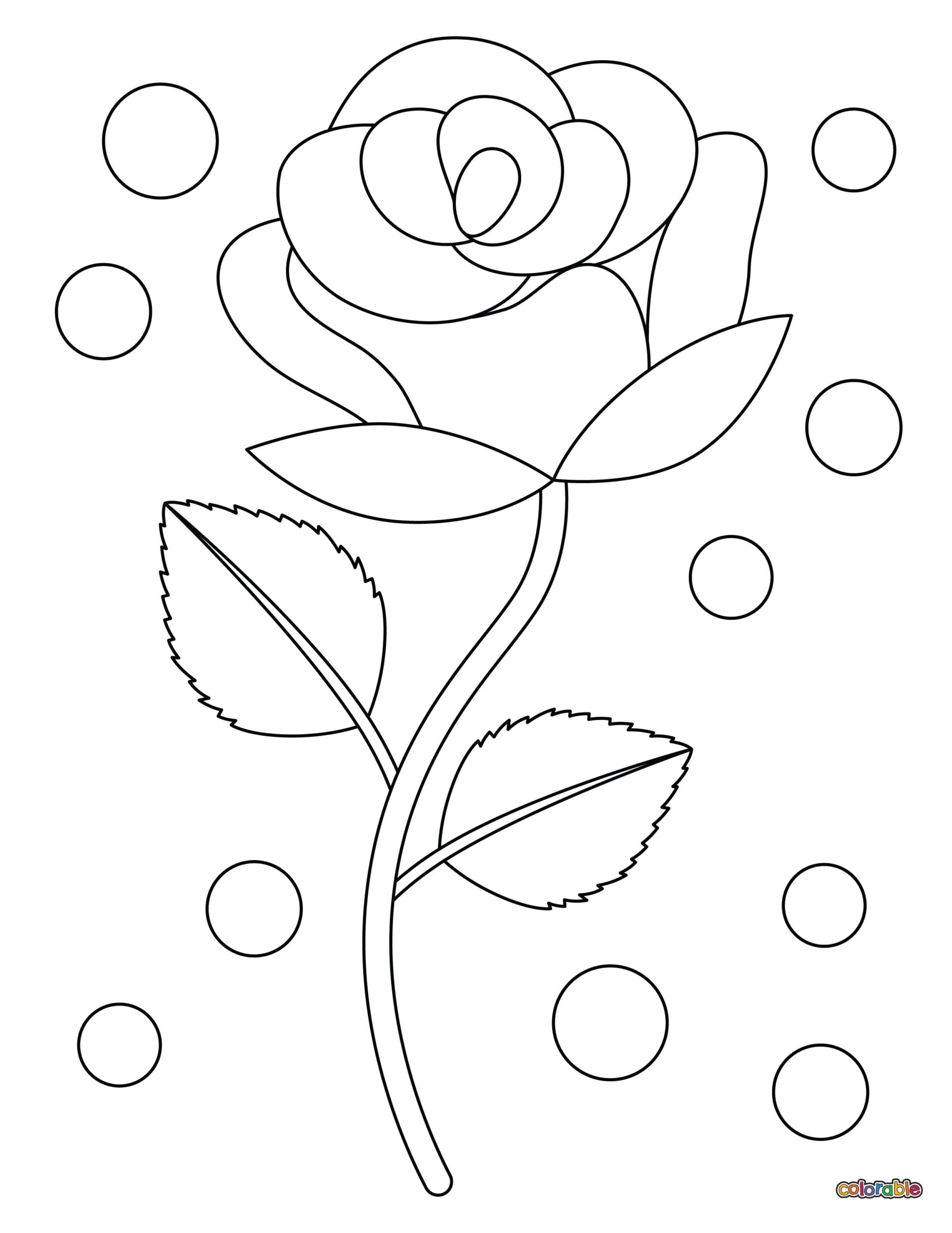 Rose Coloring Pages - 30 Free Pages | Colorable