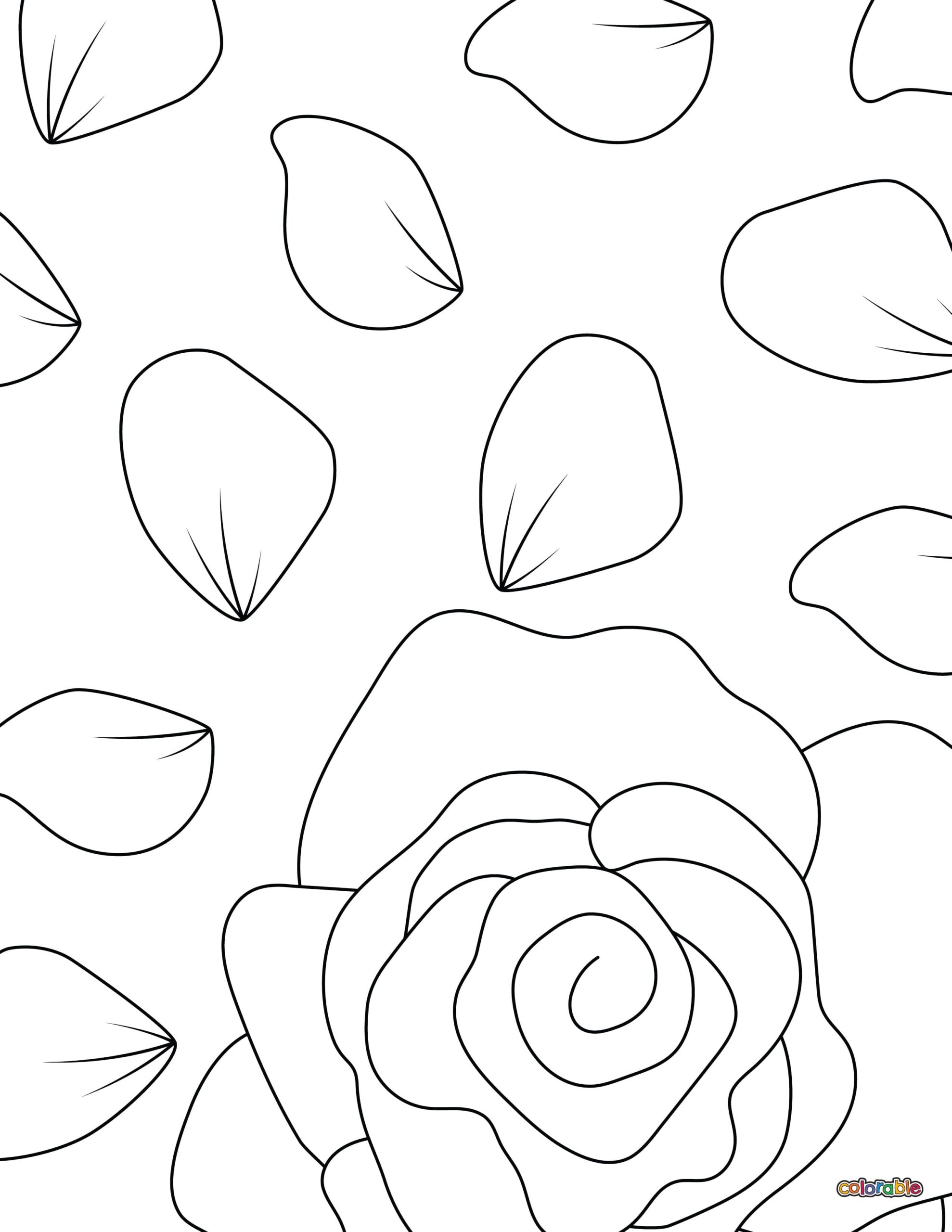 Rose Coloring Pages - 30 Free Pages | Colorable