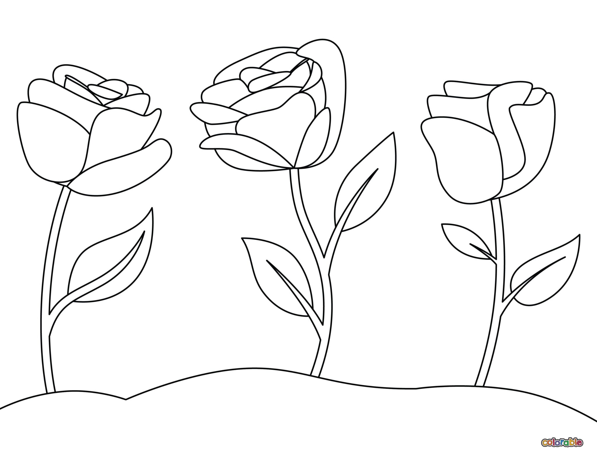 Rose Coloring Pages - 30 Free Pages | Colorable