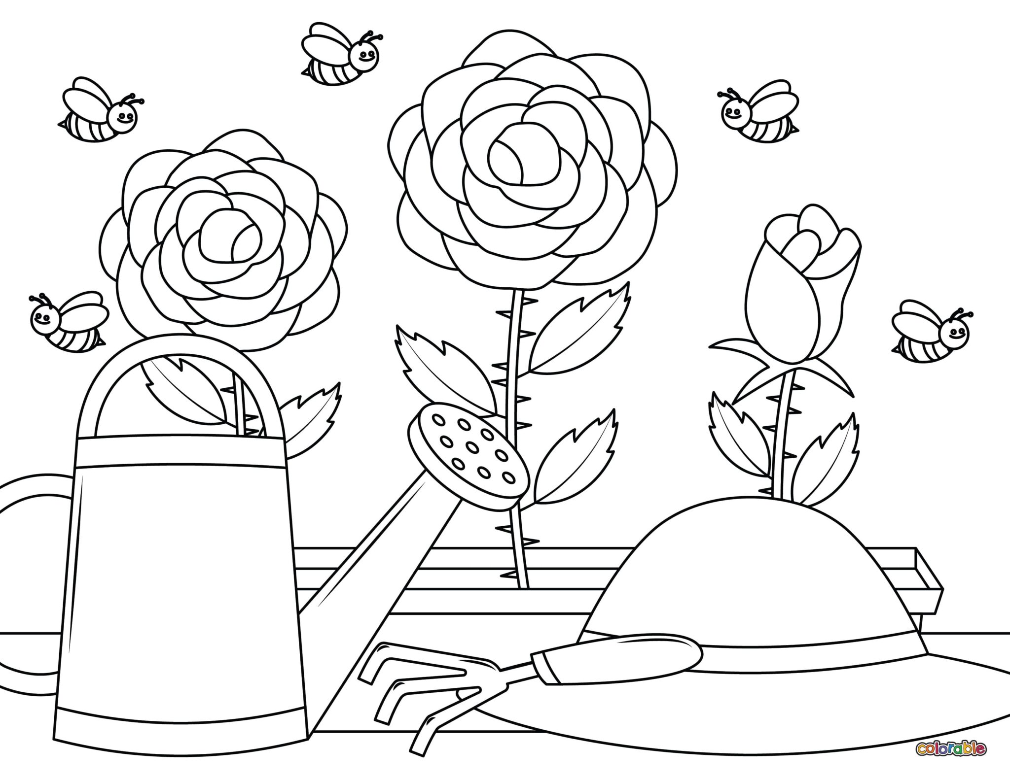 Rose Coloring Pages - 30 Free Pages | Colorable