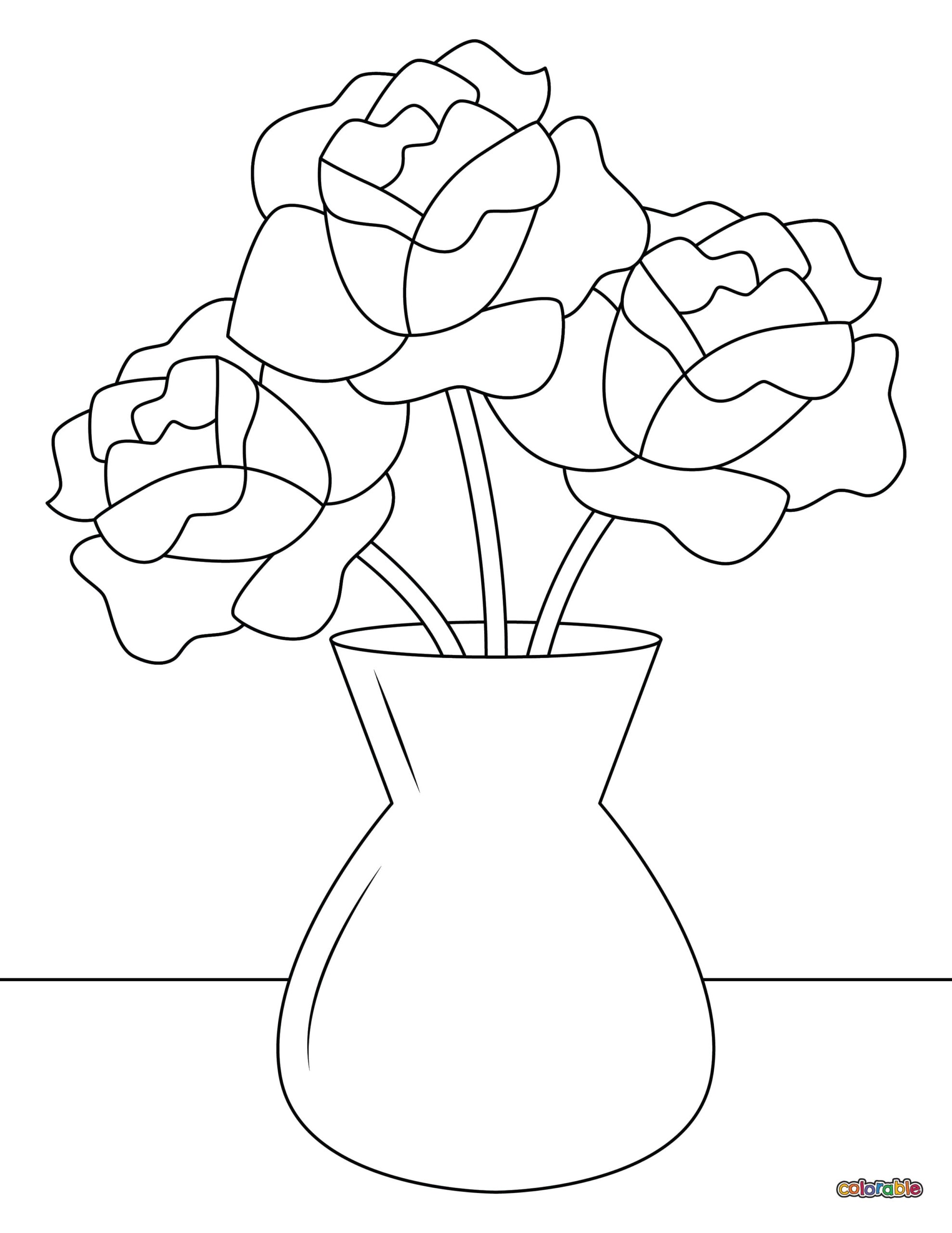 Rose Coloring Pages - 30 Free Pages | Colorable