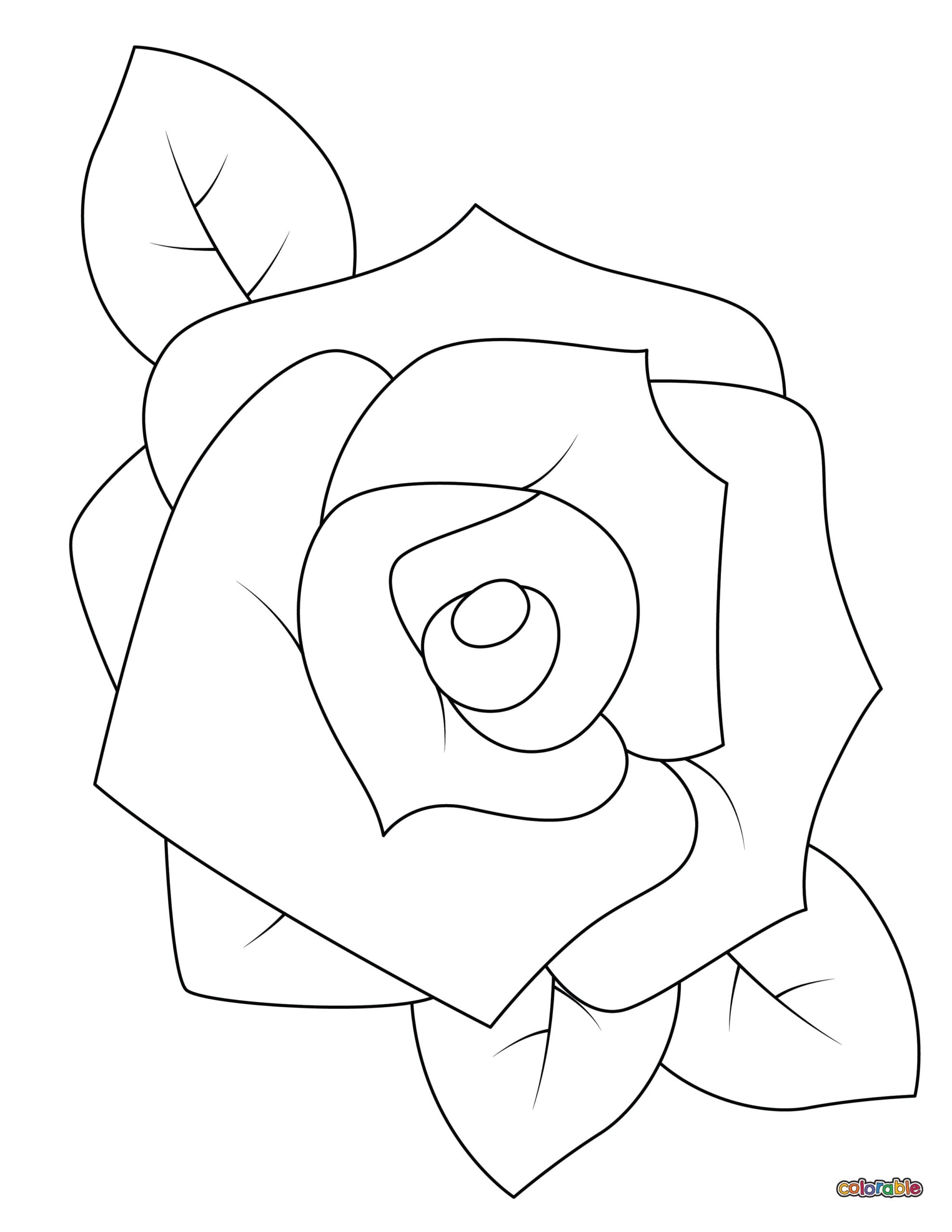 Rose Coloring Pages - 30 Free Pages | Colorable