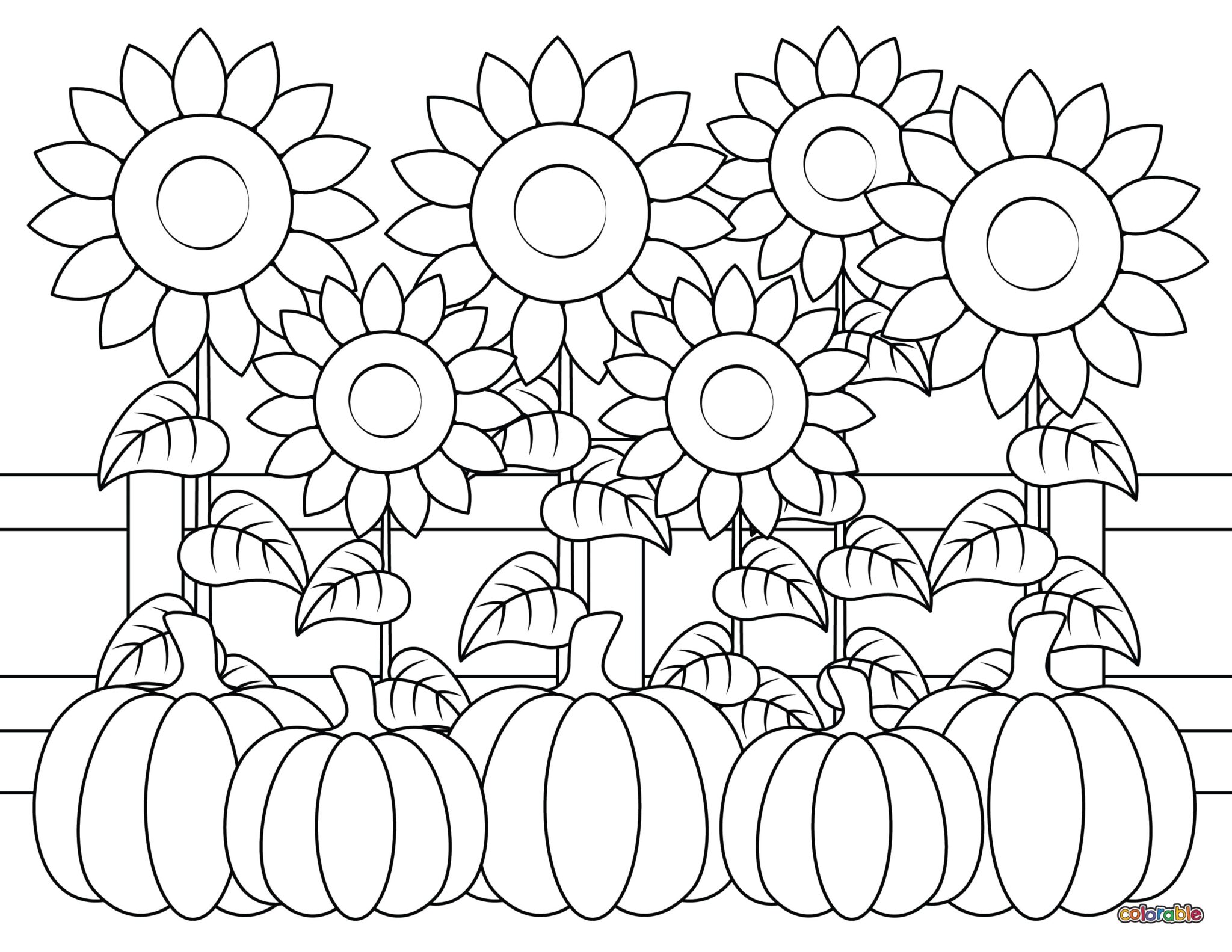 Sunflower Coloring Pages - 35 Free Pages | Colorable