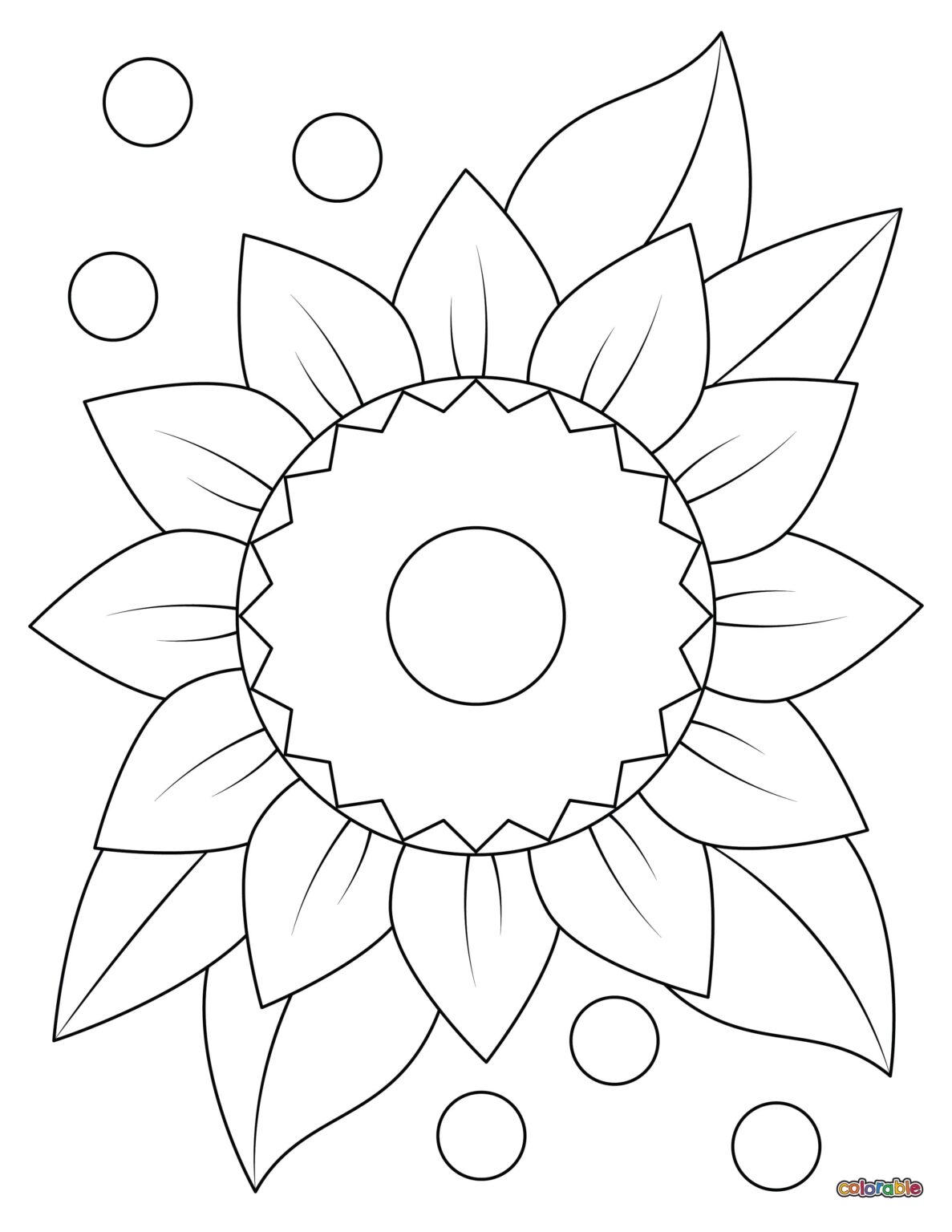 Sunflower Coloring Pages - 35 Free Pages | Colorable