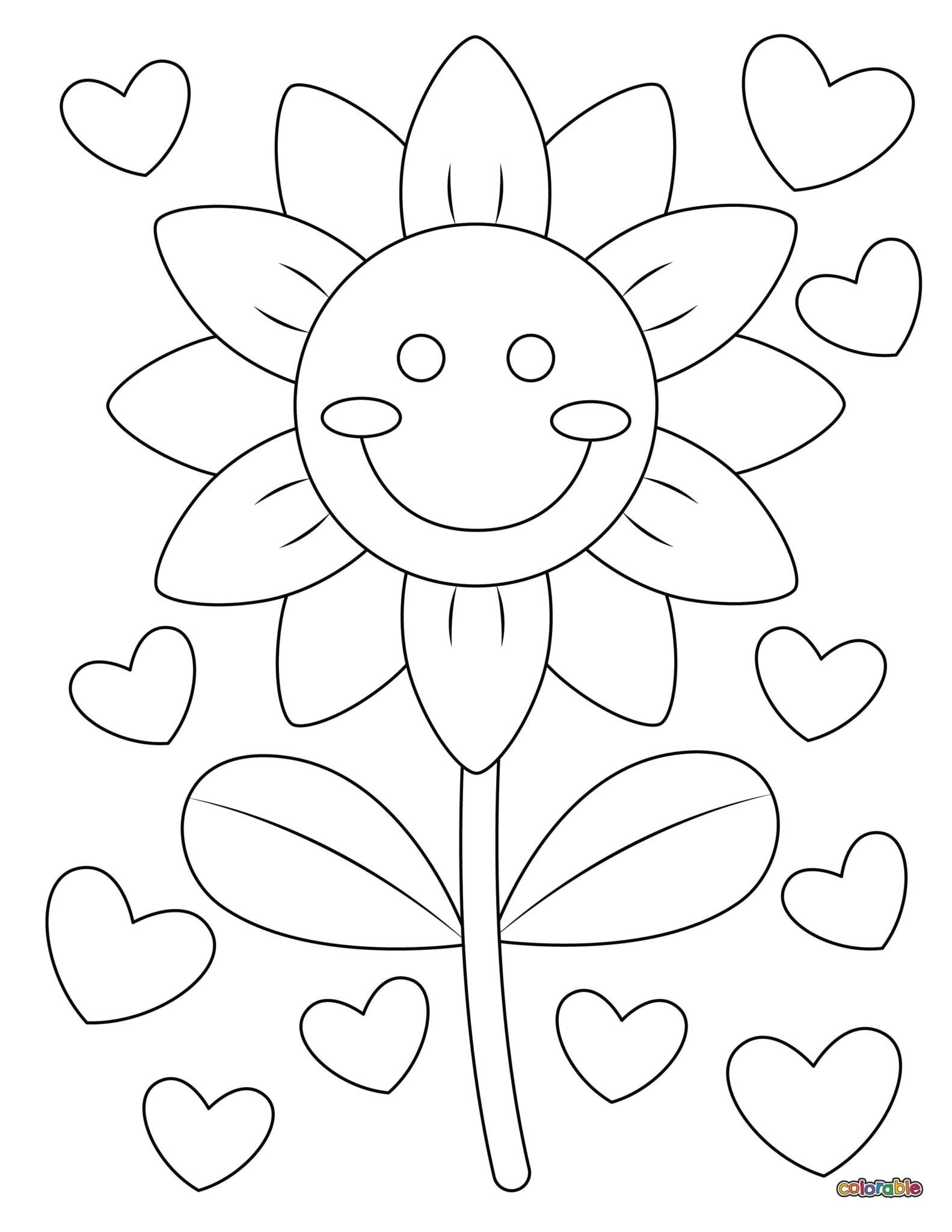 Sunflower Coloring Pages - 35 Free Pages | Colorable