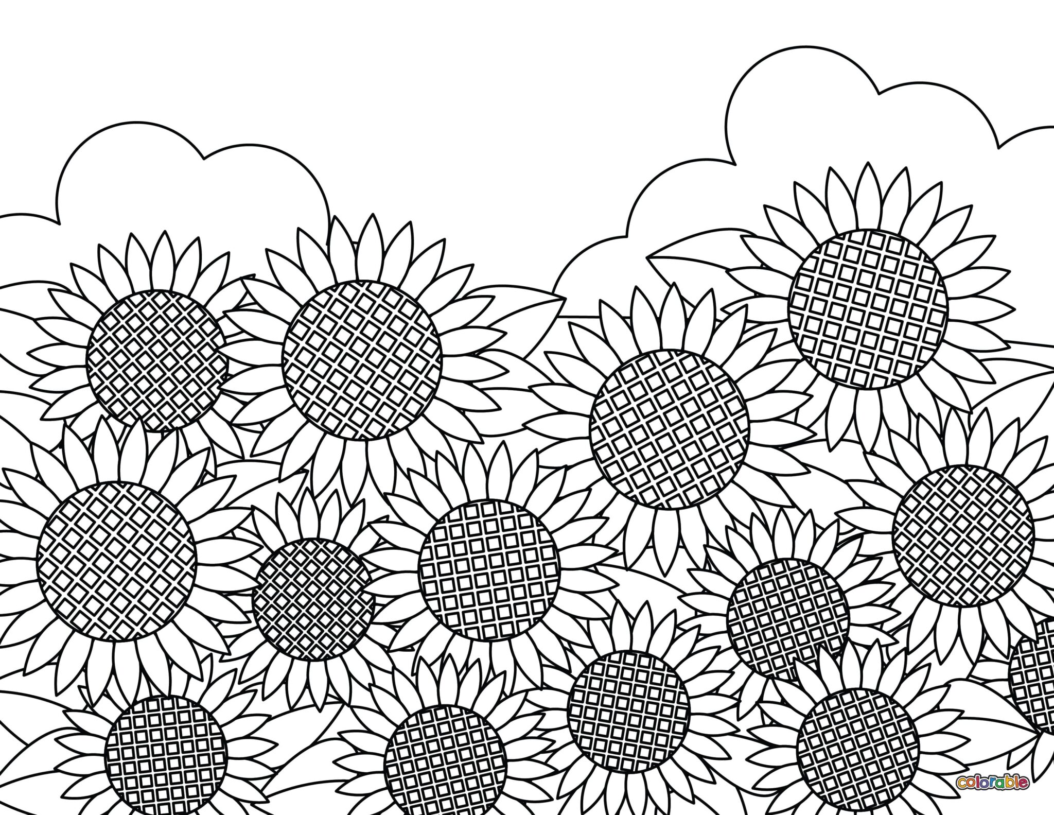 Sunflower Coloring Pages - 35 Free Pages | Colorable