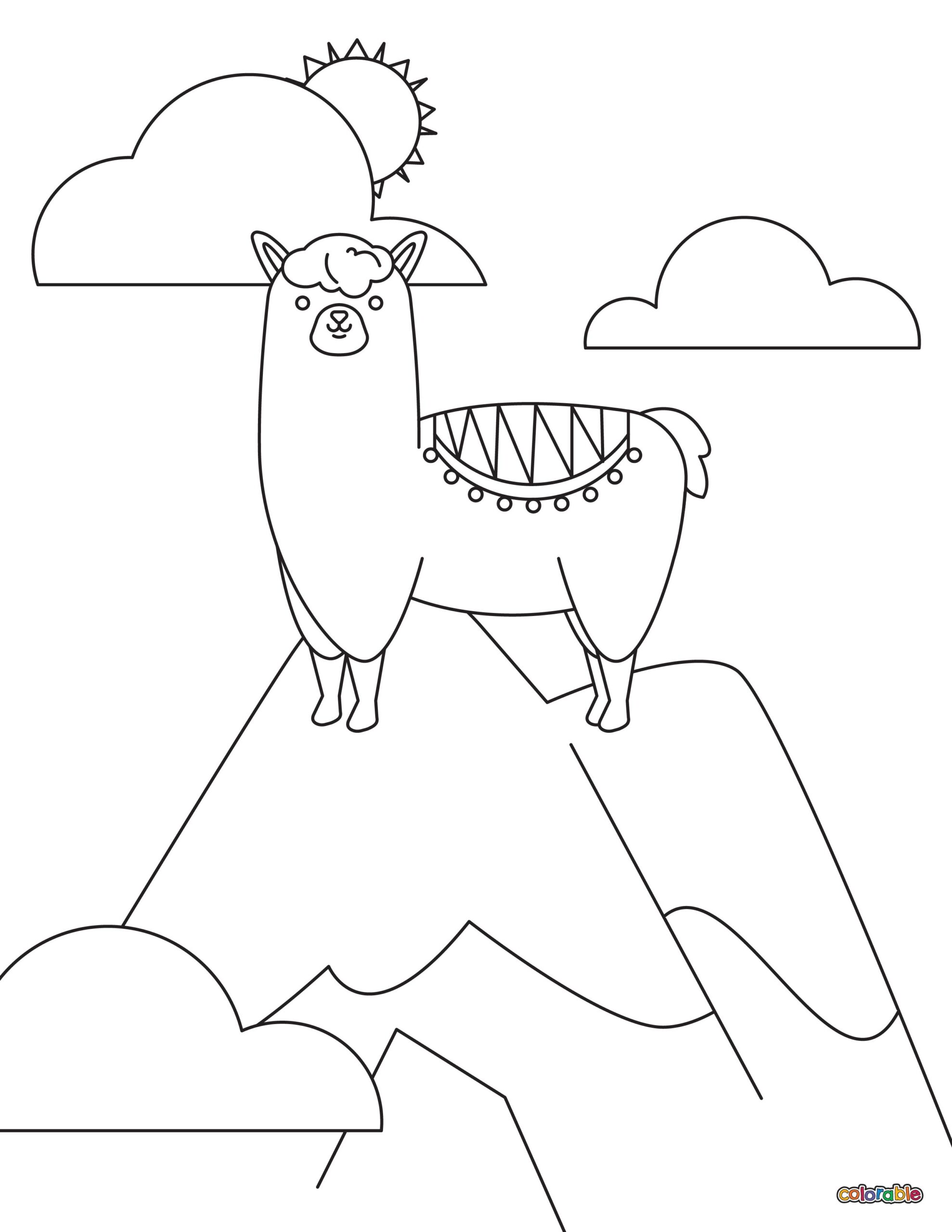 Alpaca Coloring Pages - 17 FREE Pages | Colorable