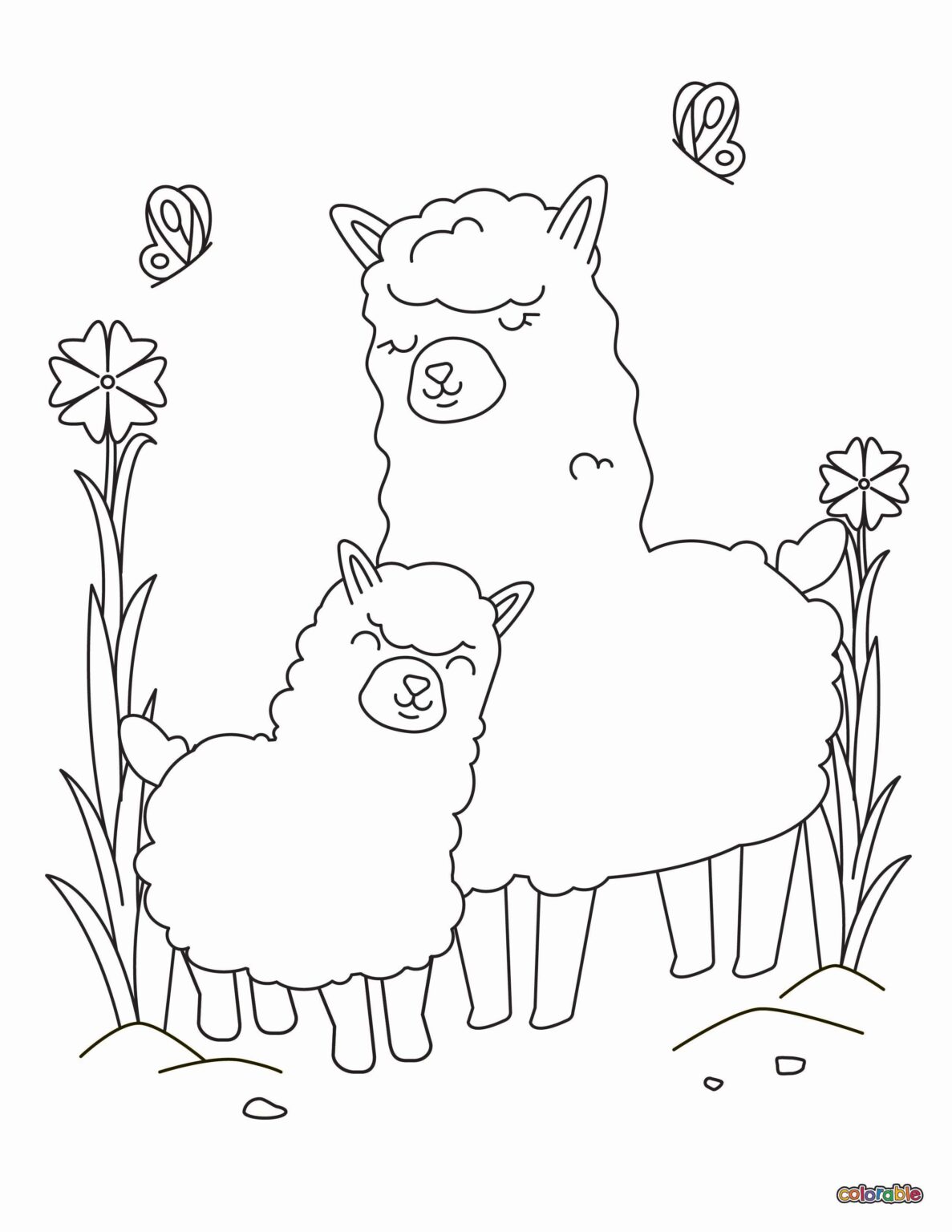 Alpaca Coloring Pages - 17 FREE Pages | Colorable