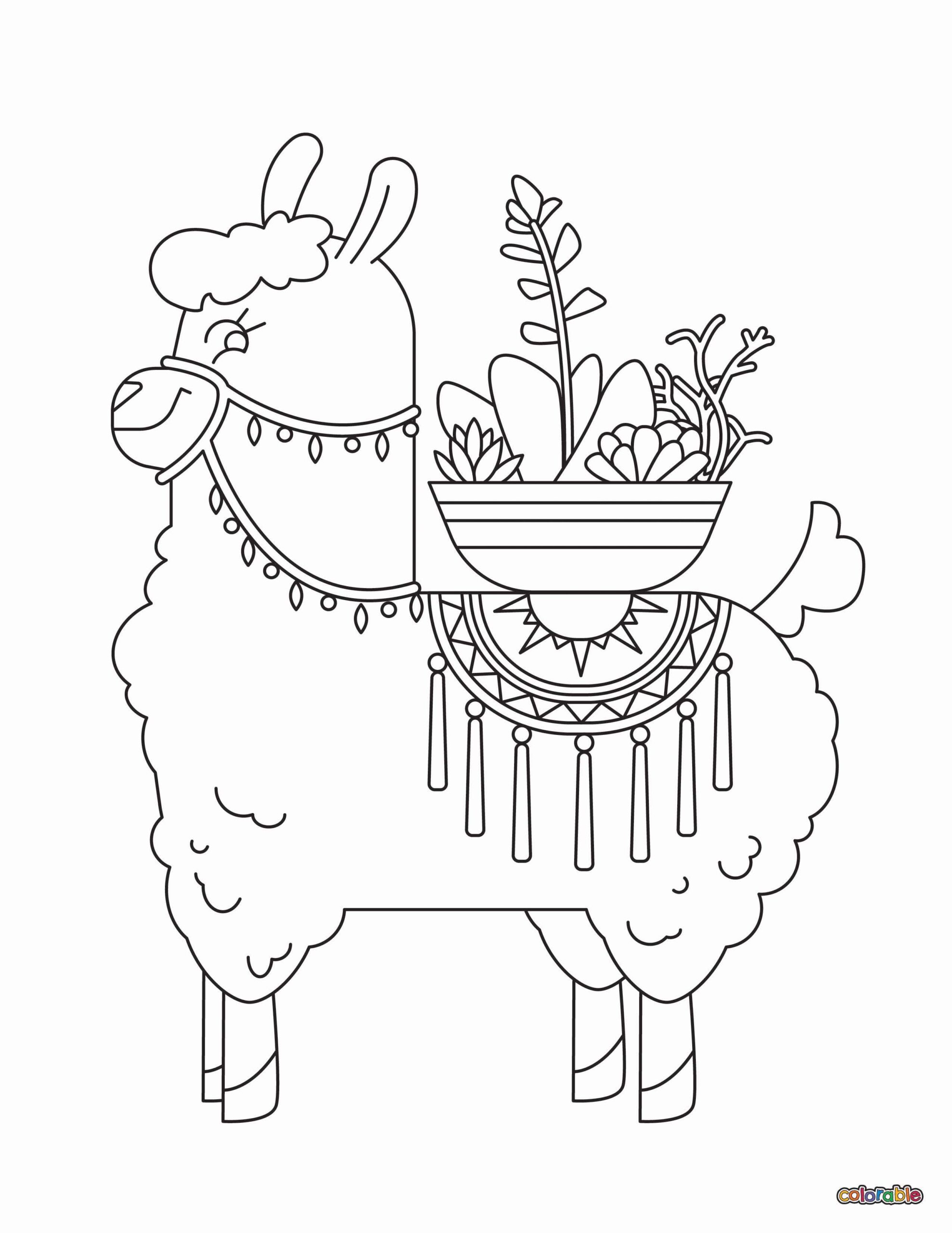 Alpaca Coloring Pages - 17 FREE Pages | Colorable