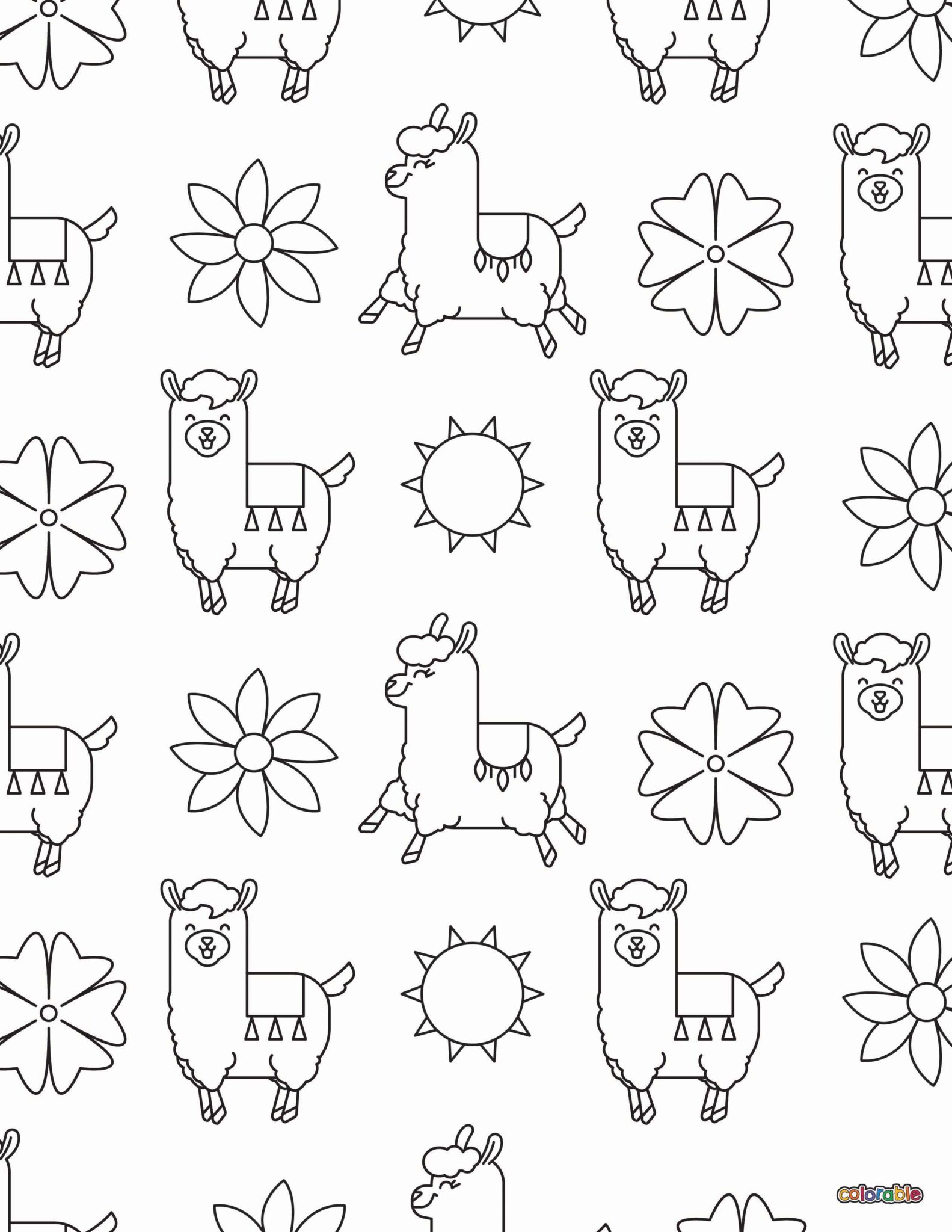 Alpaca Coloring Pages - 17 FREE Pages | Colorable