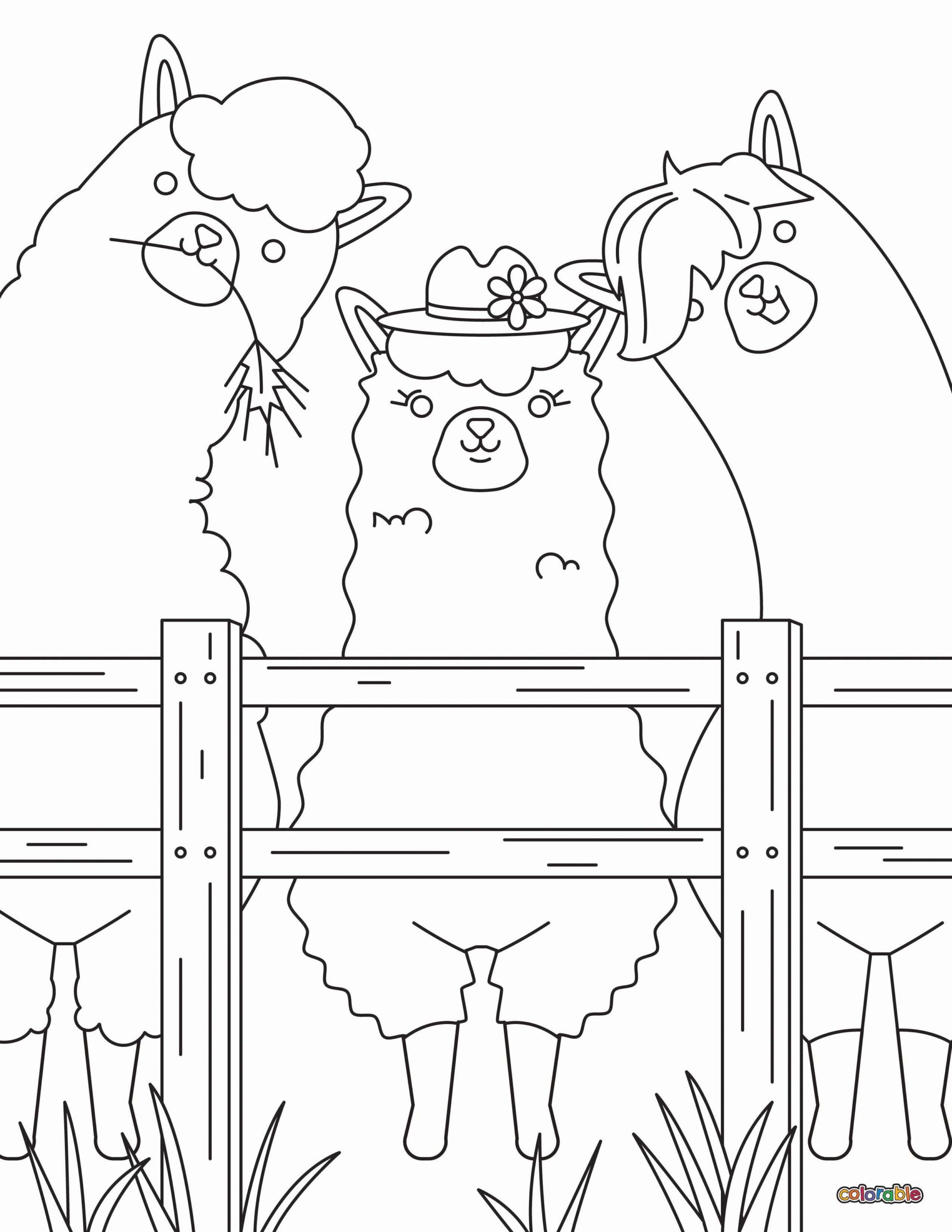 Alpaca Coloring Pages - 17 FREE Pages | Colorable