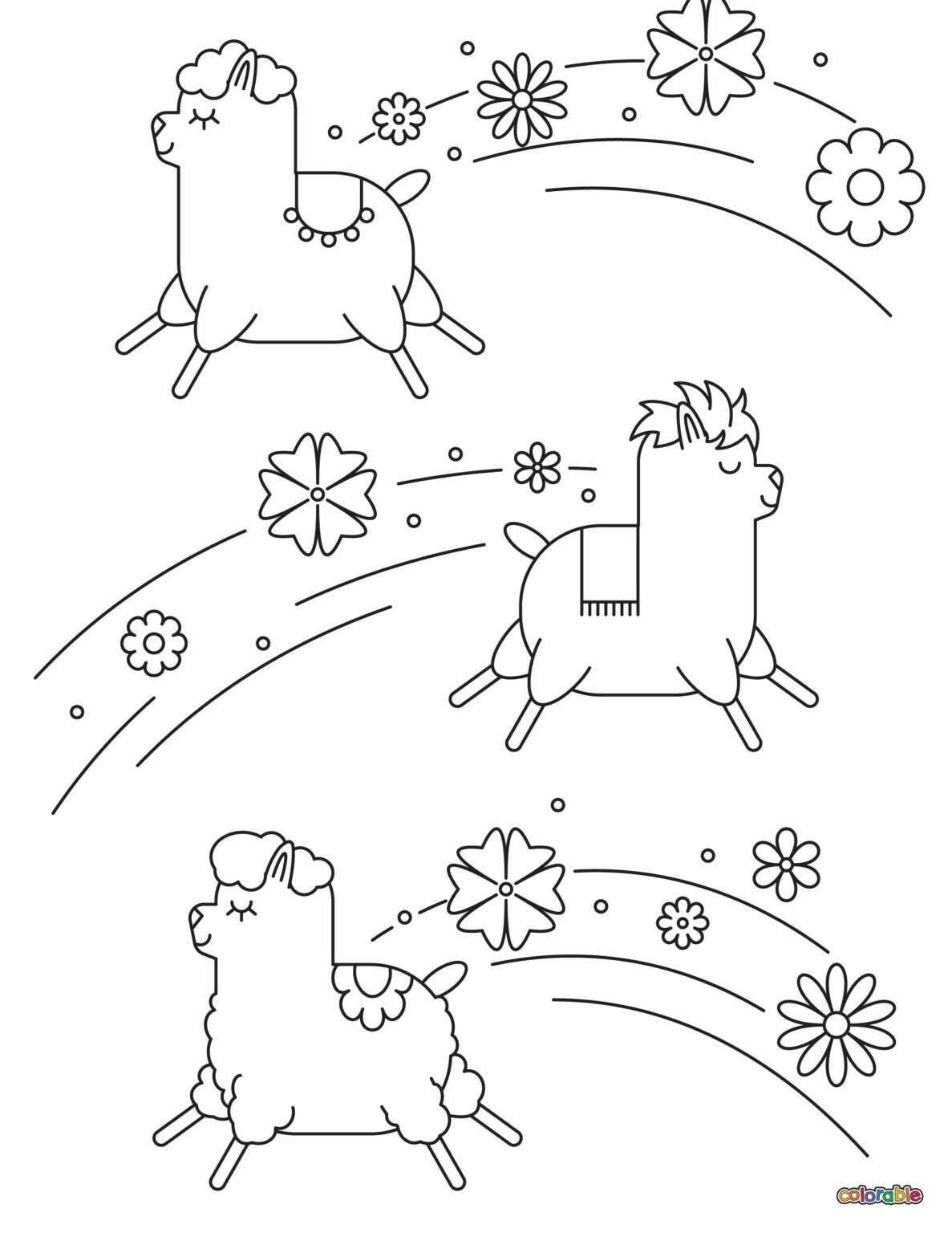 Alpaca Coloring Pages - 17 FREE Pages | Colorable