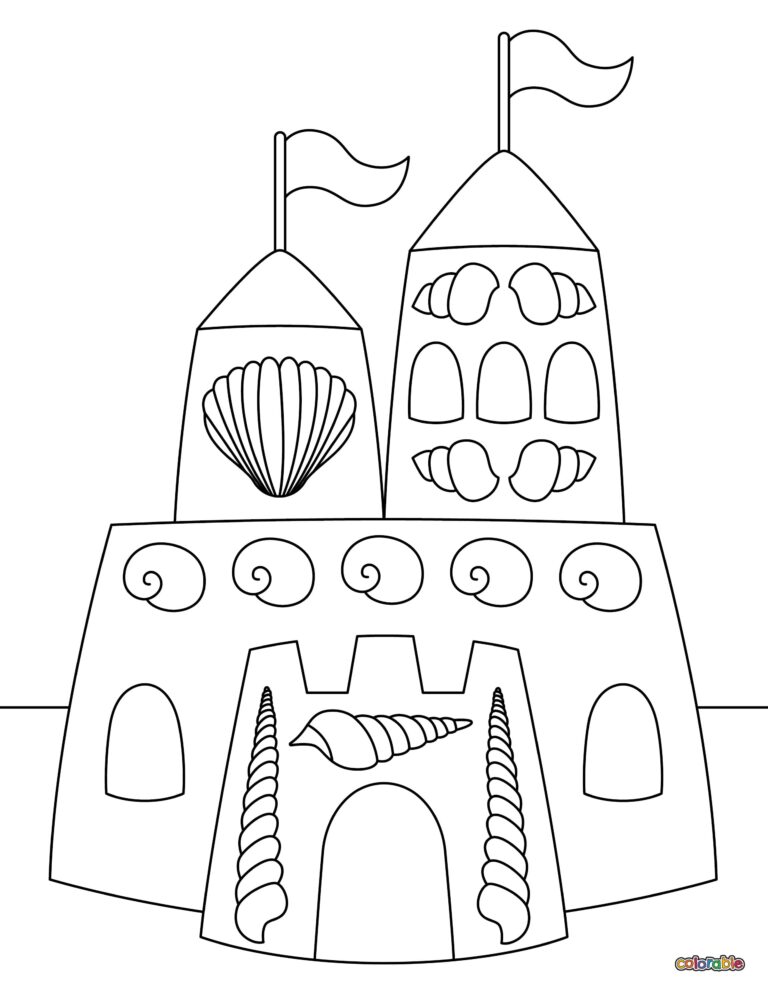 Seashell Coloring Pages - 25 Free Pages | Colorable