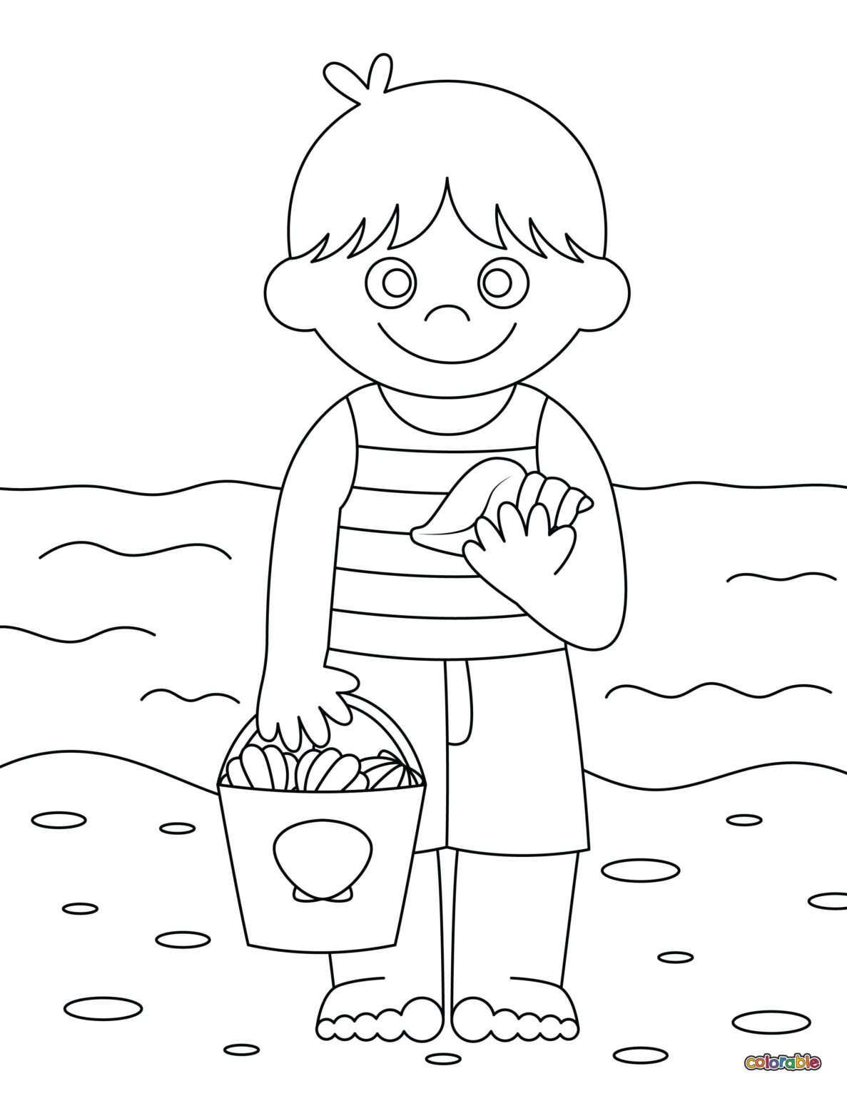 Seashell Coloring Pages - 25 Free Pages | Colorable