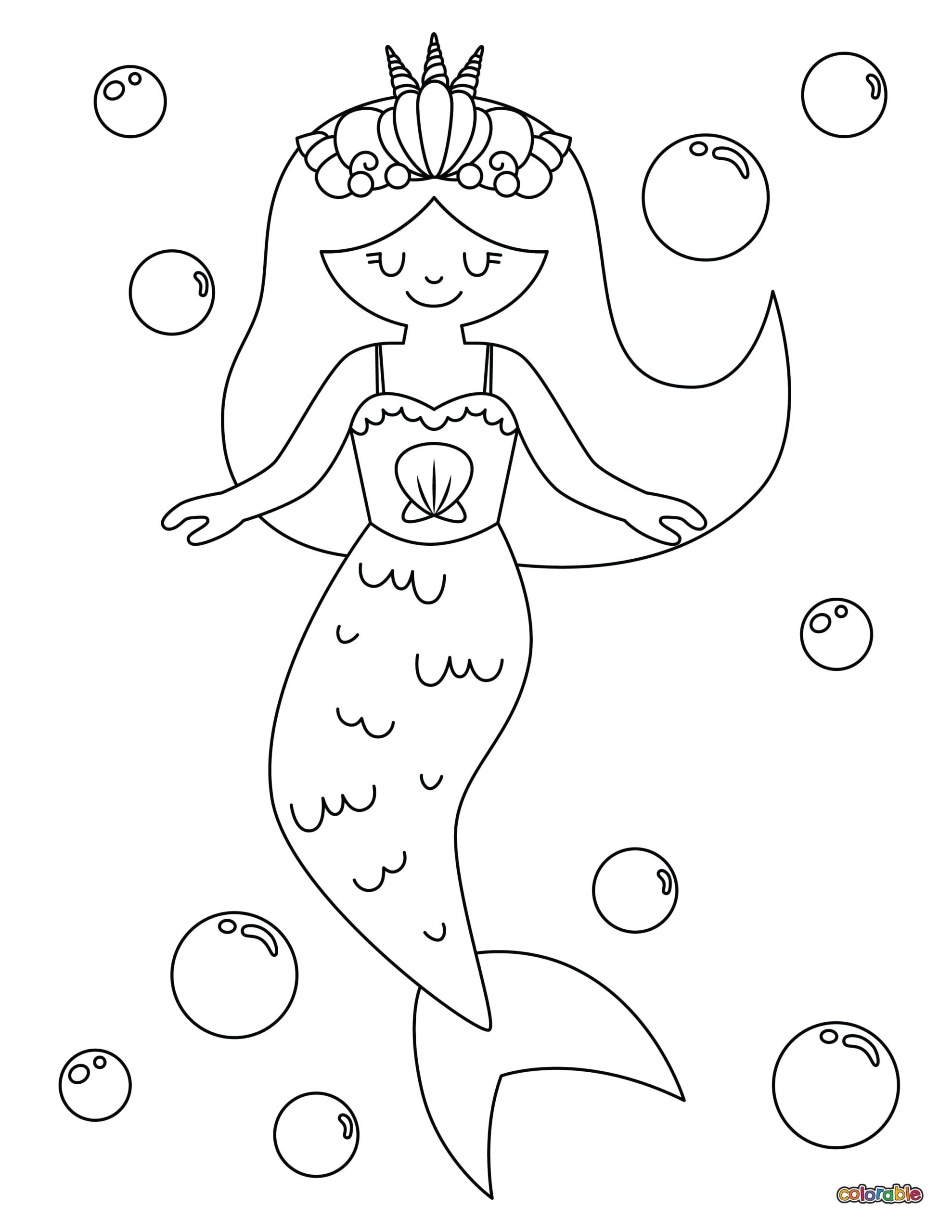 Seashell Coloring Pages - 25 Free Pages | Colorable