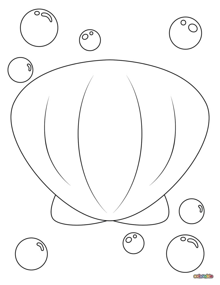 Seashell Coloring Pages - 25 Free Pages | Colorable