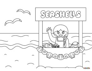 Seashell Coloring Pages - 25 Free Pages | Colorable