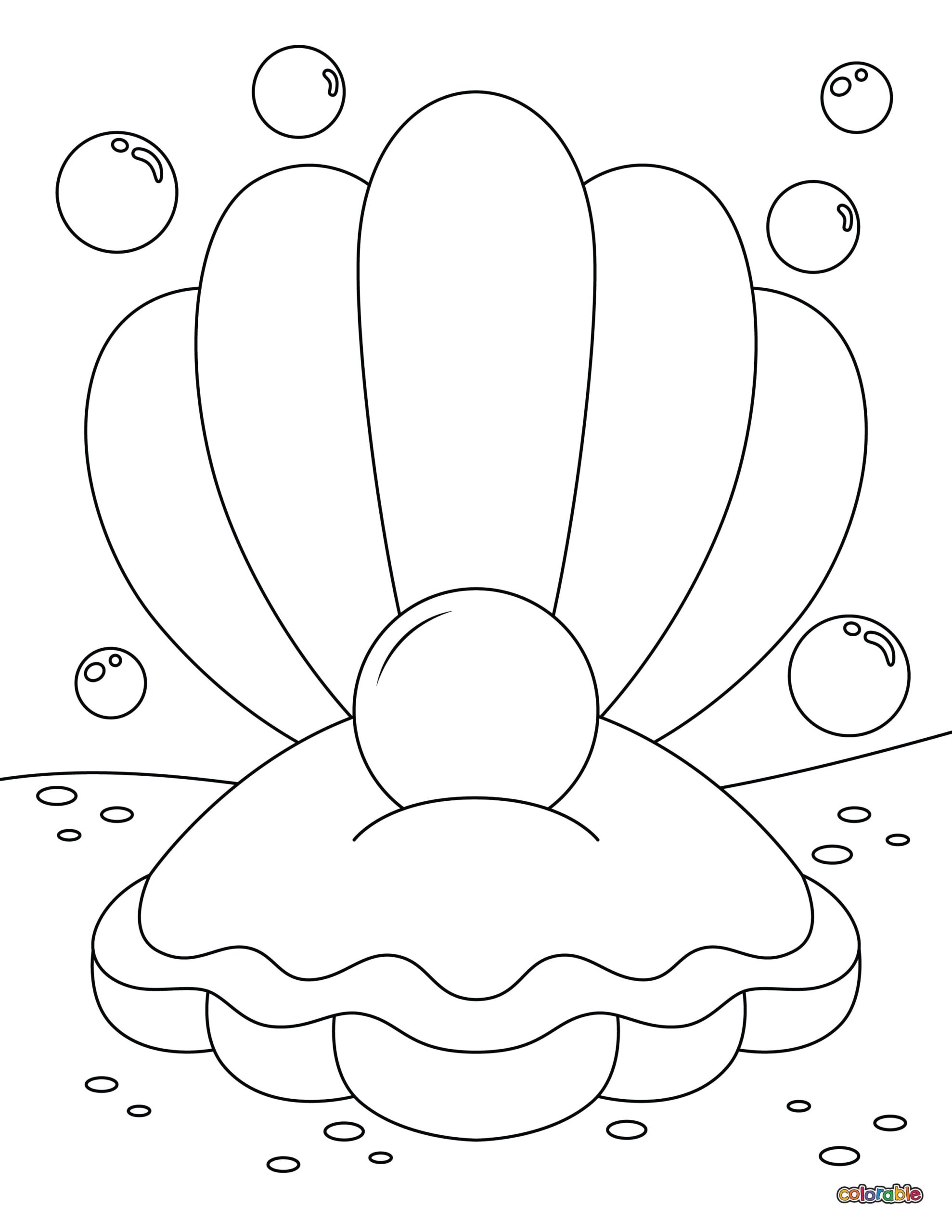 Seashell Coloring Pages - 25 Free Pages | Colorable