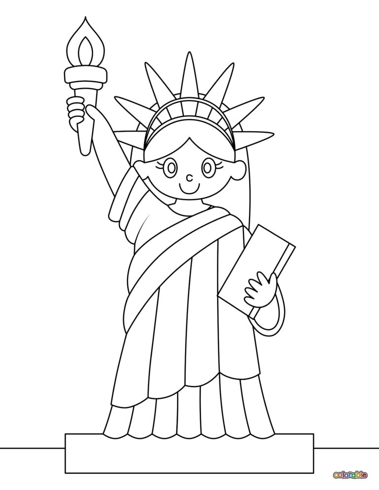 Statue of Liberty Coloring Pages - 15 Pages | Colorable