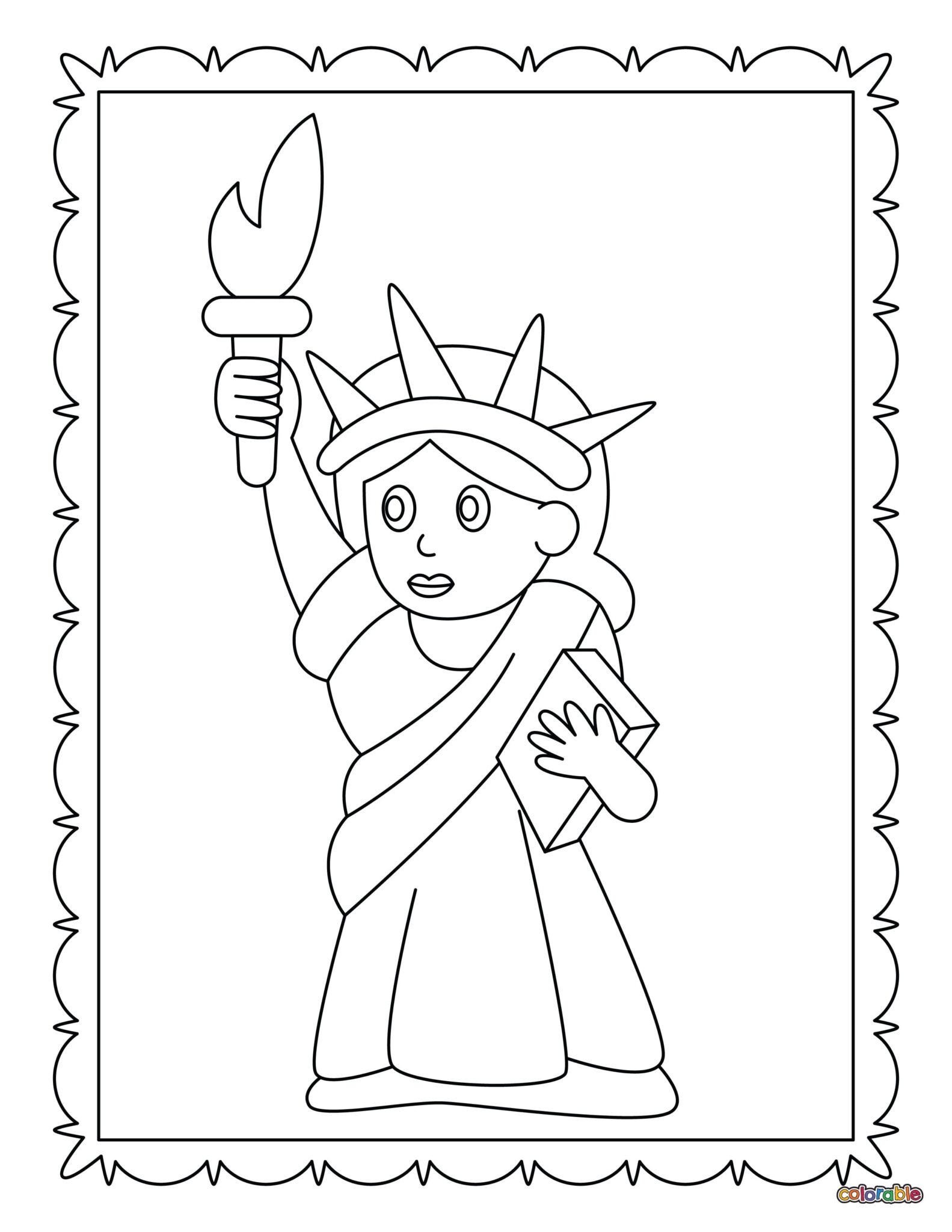 Statue of Liberty Coloring Pages - 15 Pages | Colorable