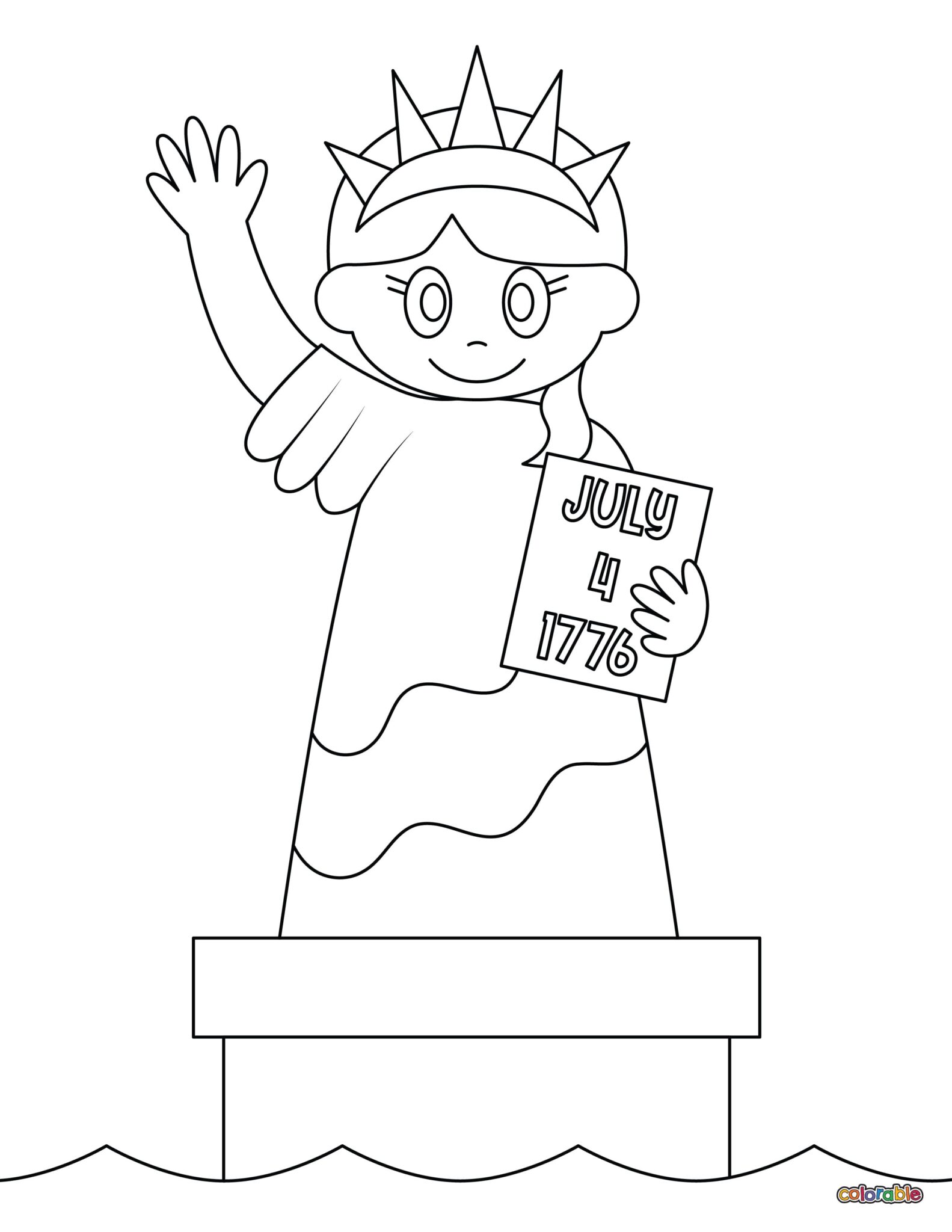 Statue of Liberty Coloring Pages - 15 Pages | Colorable