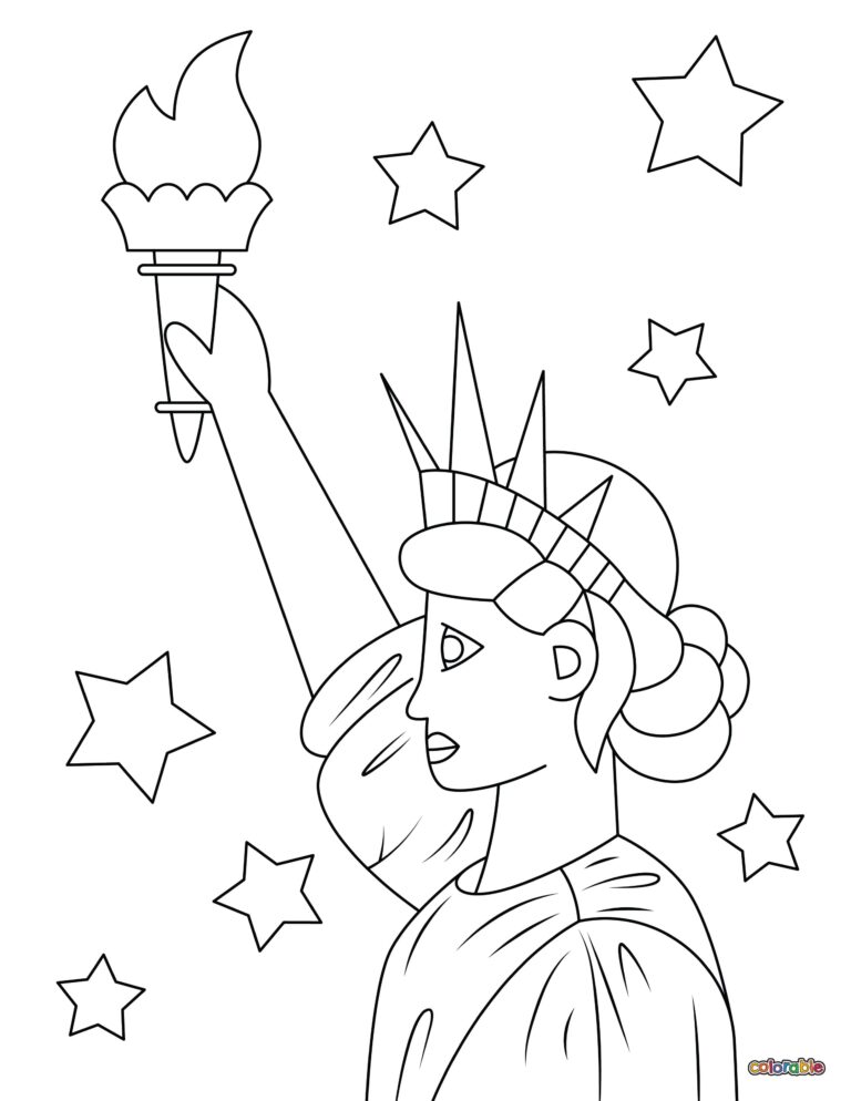 Statue of Liberty Coloring Pages - 15 Pages | Colorable