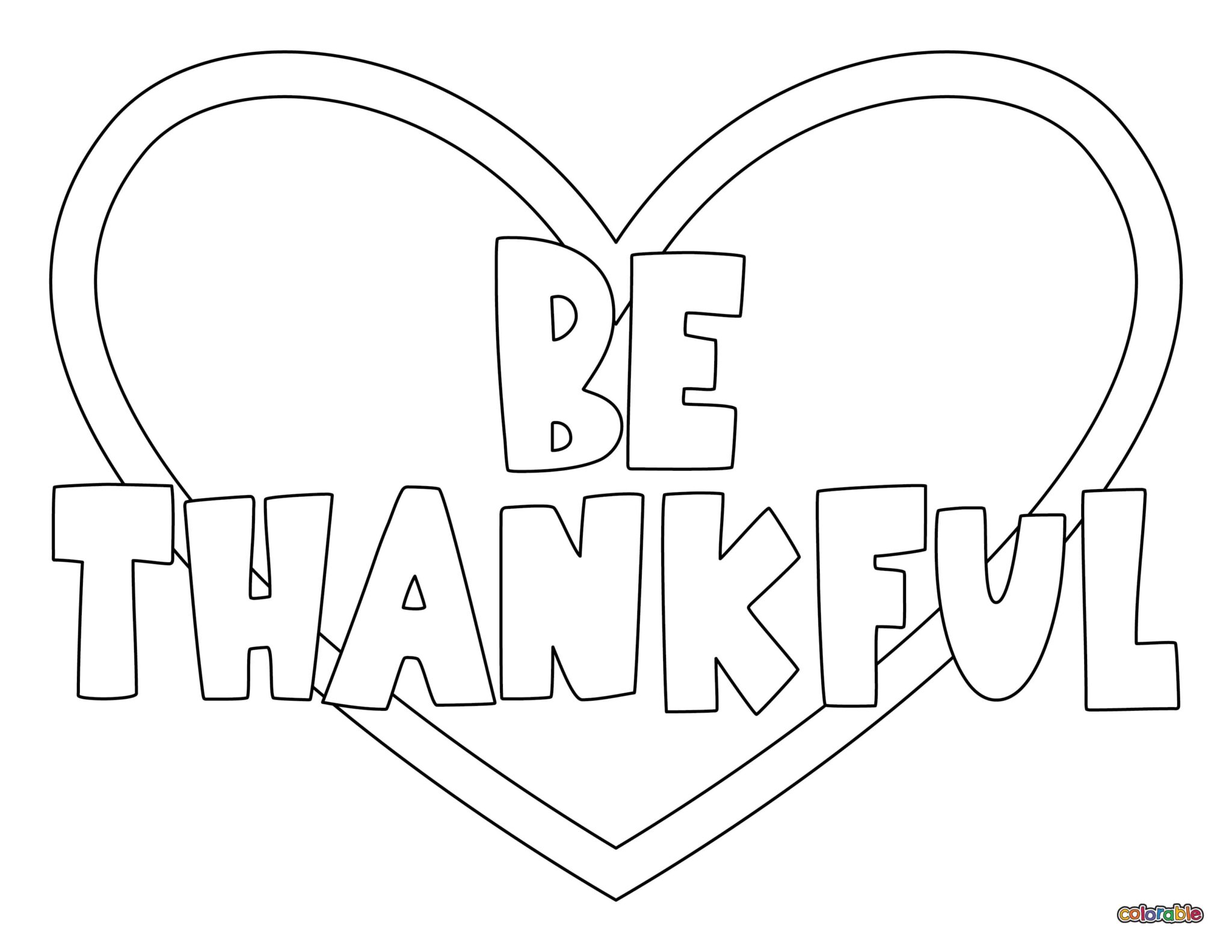 Be Thankful Coloring Pages - 30 Free Pages | Colorable