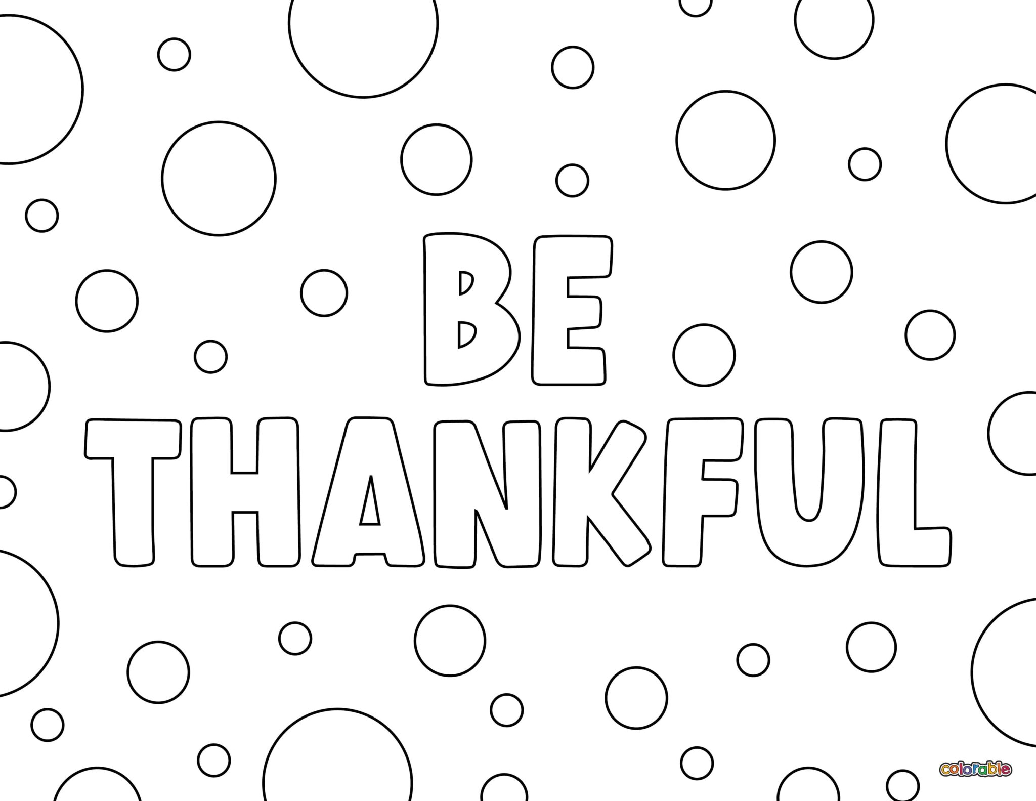 Be Thankful Coloring Pages - 30 Free Pages | Colorable