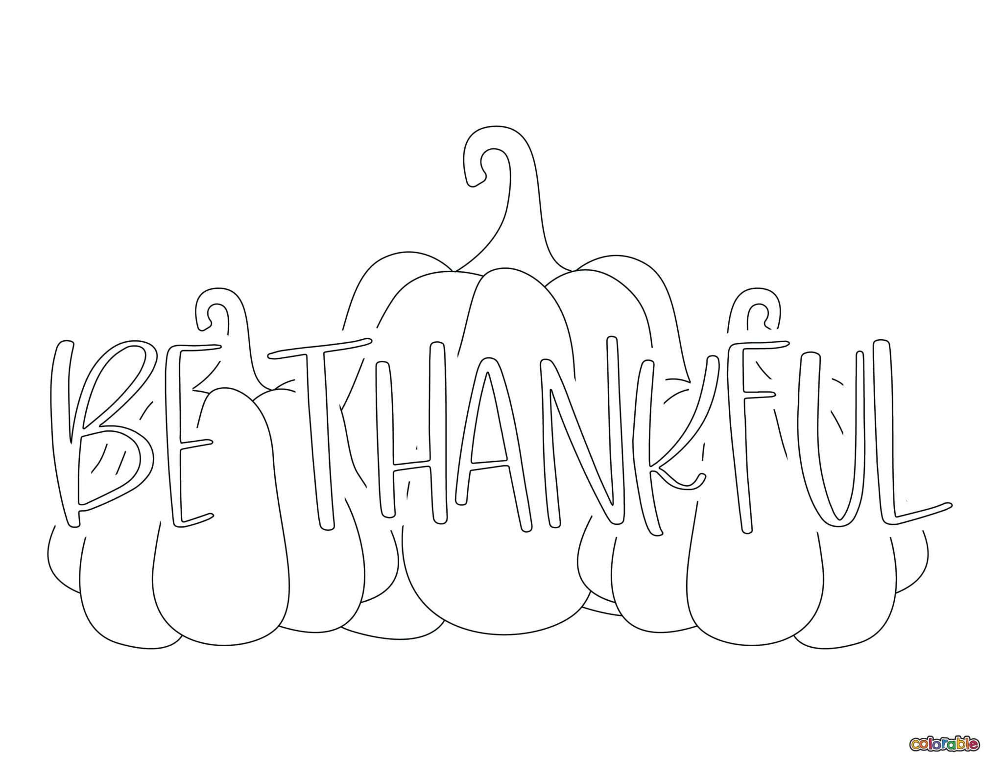 Be Thankful Coloring Pages - 30 Free Pages | Colorable
