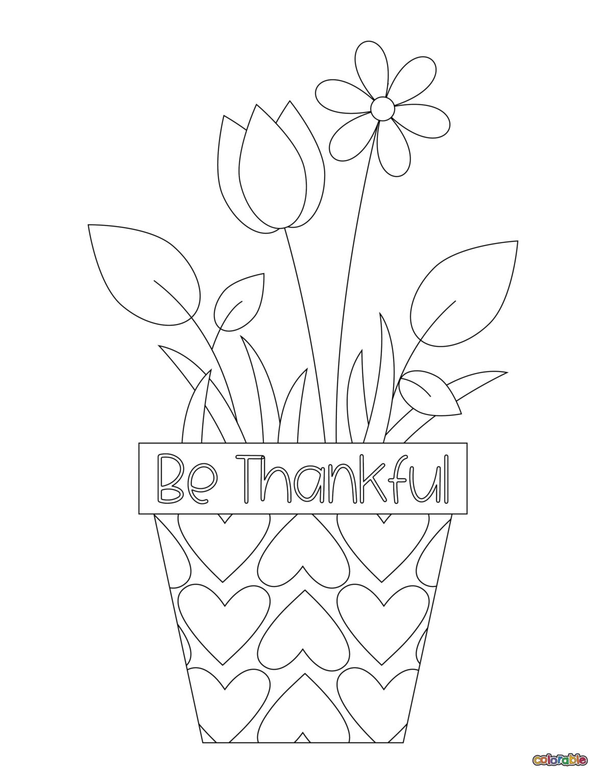 Be Thankful Coloring Pages - 30 Free Pages | Colorable