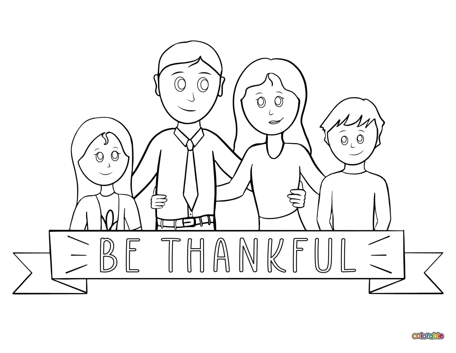 Be Thankful Coloring Pages - 30 Free Pages | Colorable