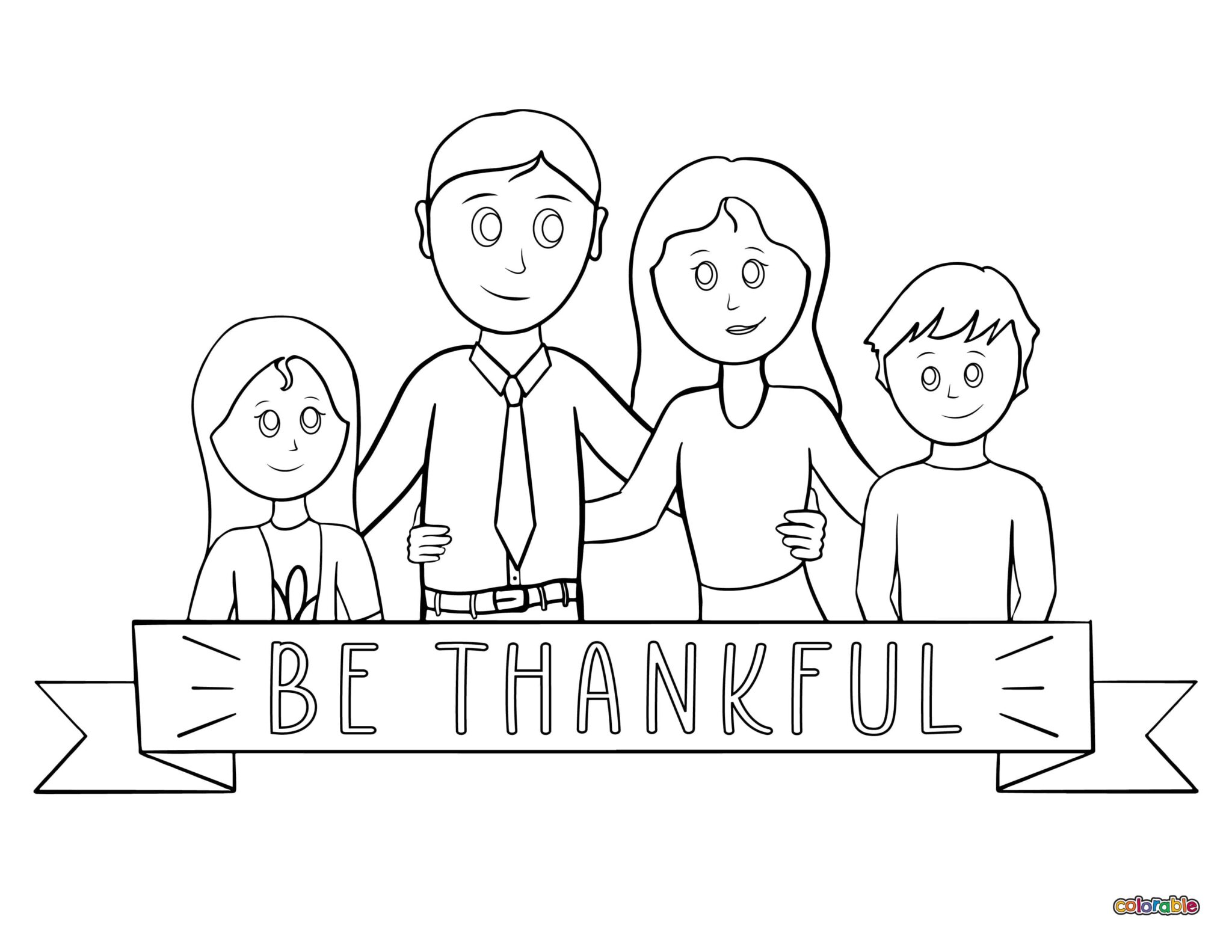 Be Thankful Coloring Pages - 30 Free Pages | Colorable