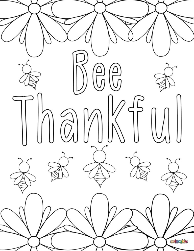 Be Thankful Coloring Pages - 30 Free Pages | Colorable