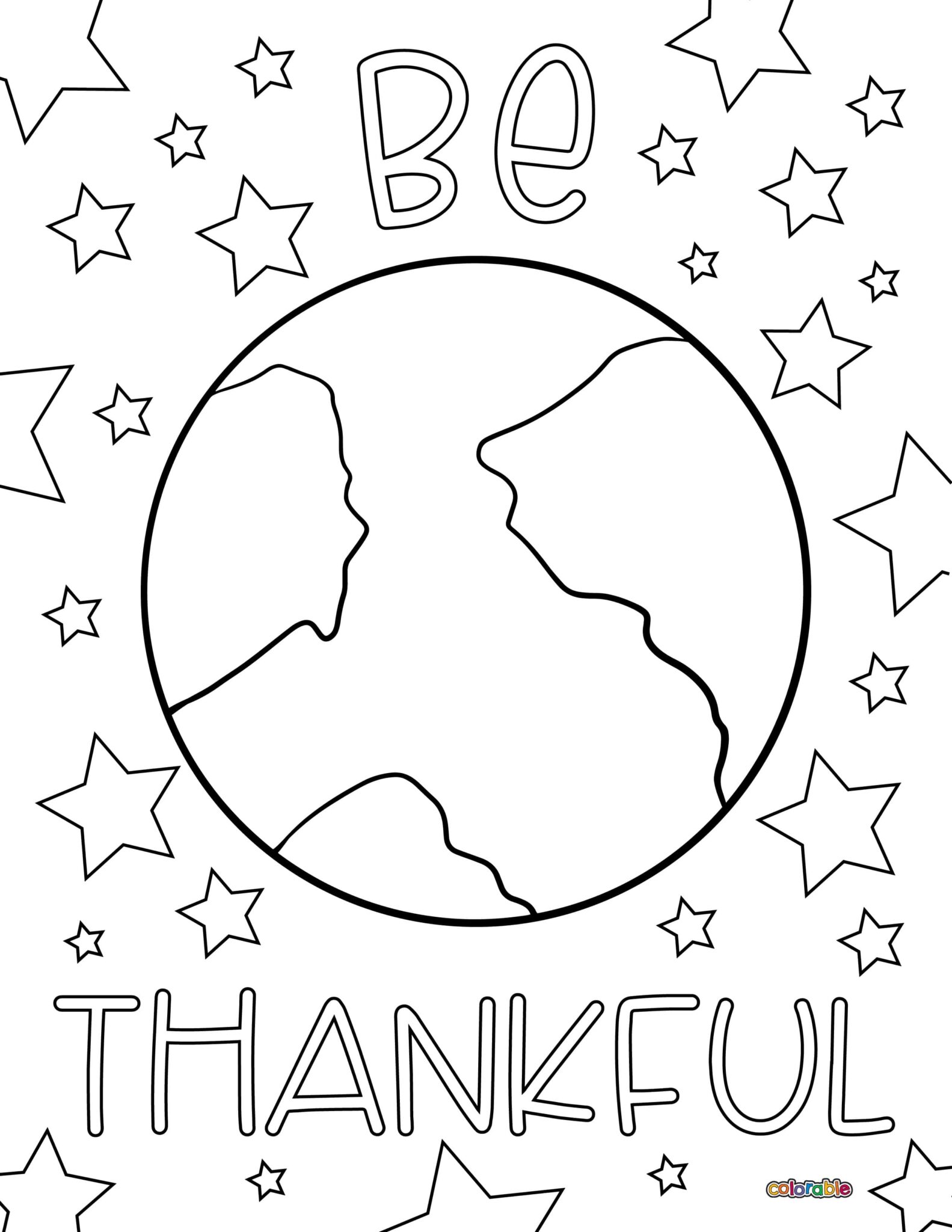 Be Thankful Coloring Pages - 30 Free Pages | Colorable