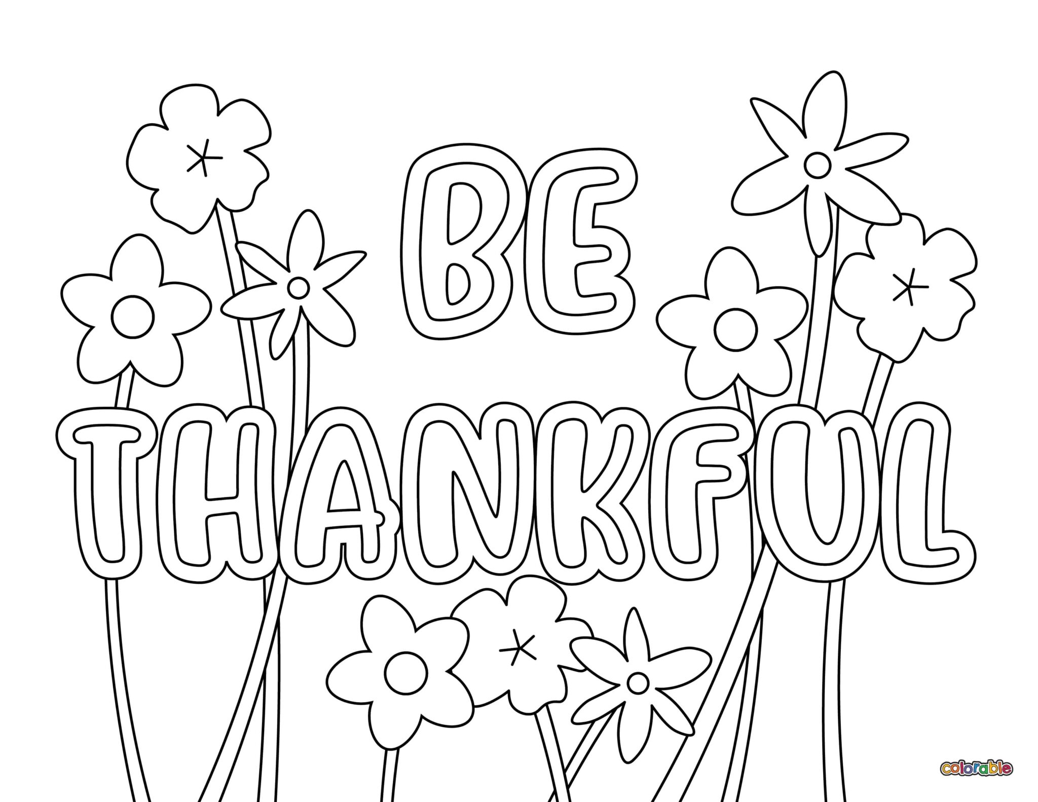Be Thankful Coloring Pages - 30 Free Pages | Colorable