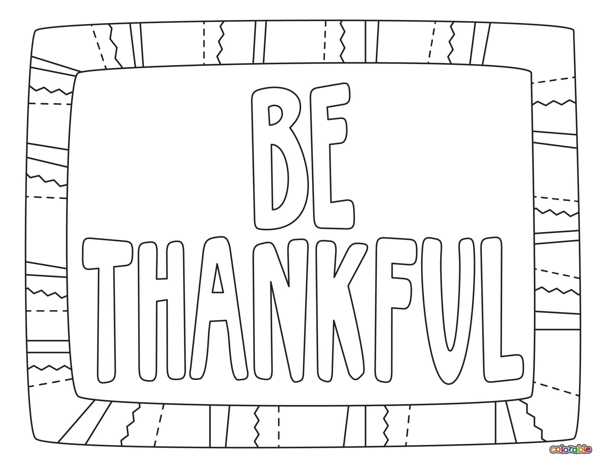 Be Thankful Coloring Pages - 30 Free Pages | Colorable