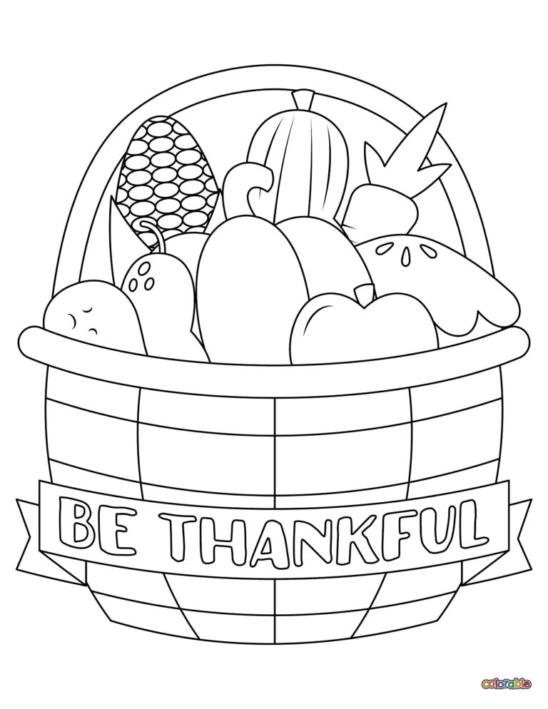 Be Thankful Coloring Pages - 30 Free Pages | Colorable