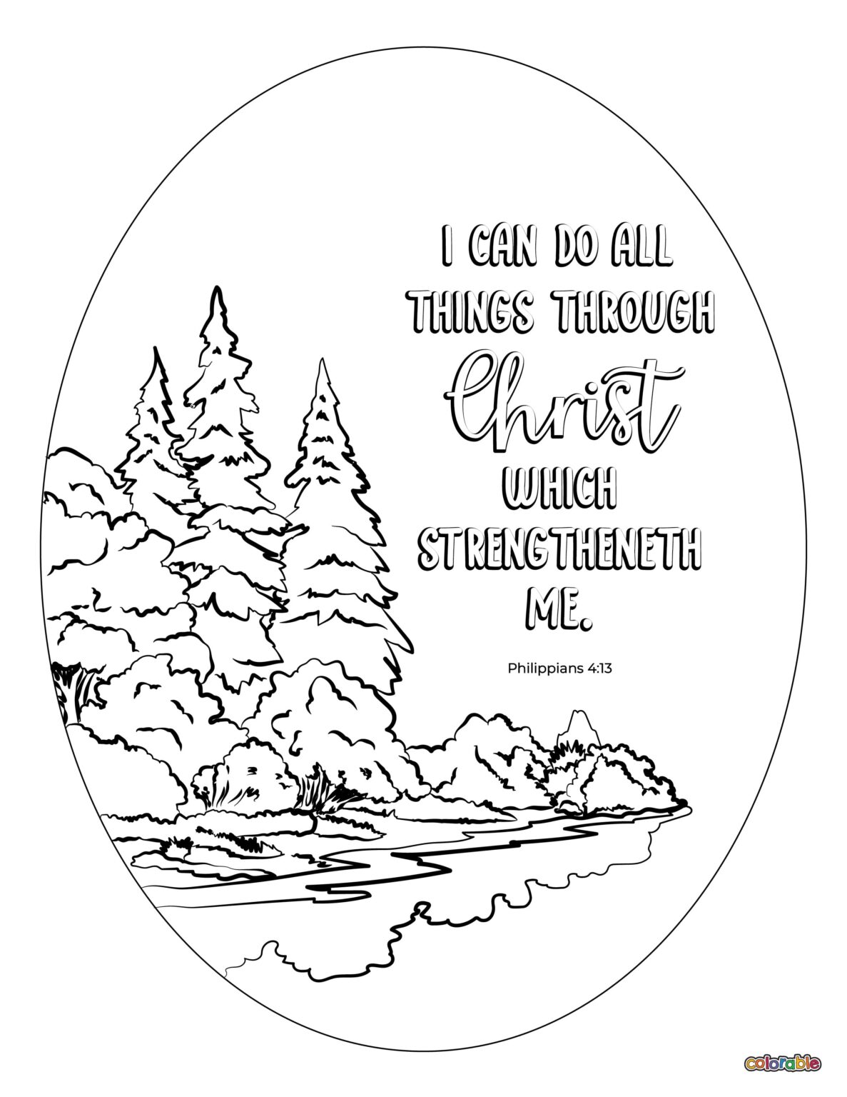 Philippians 4:13 Coloring Pages - 12 Free Pages | Colorable