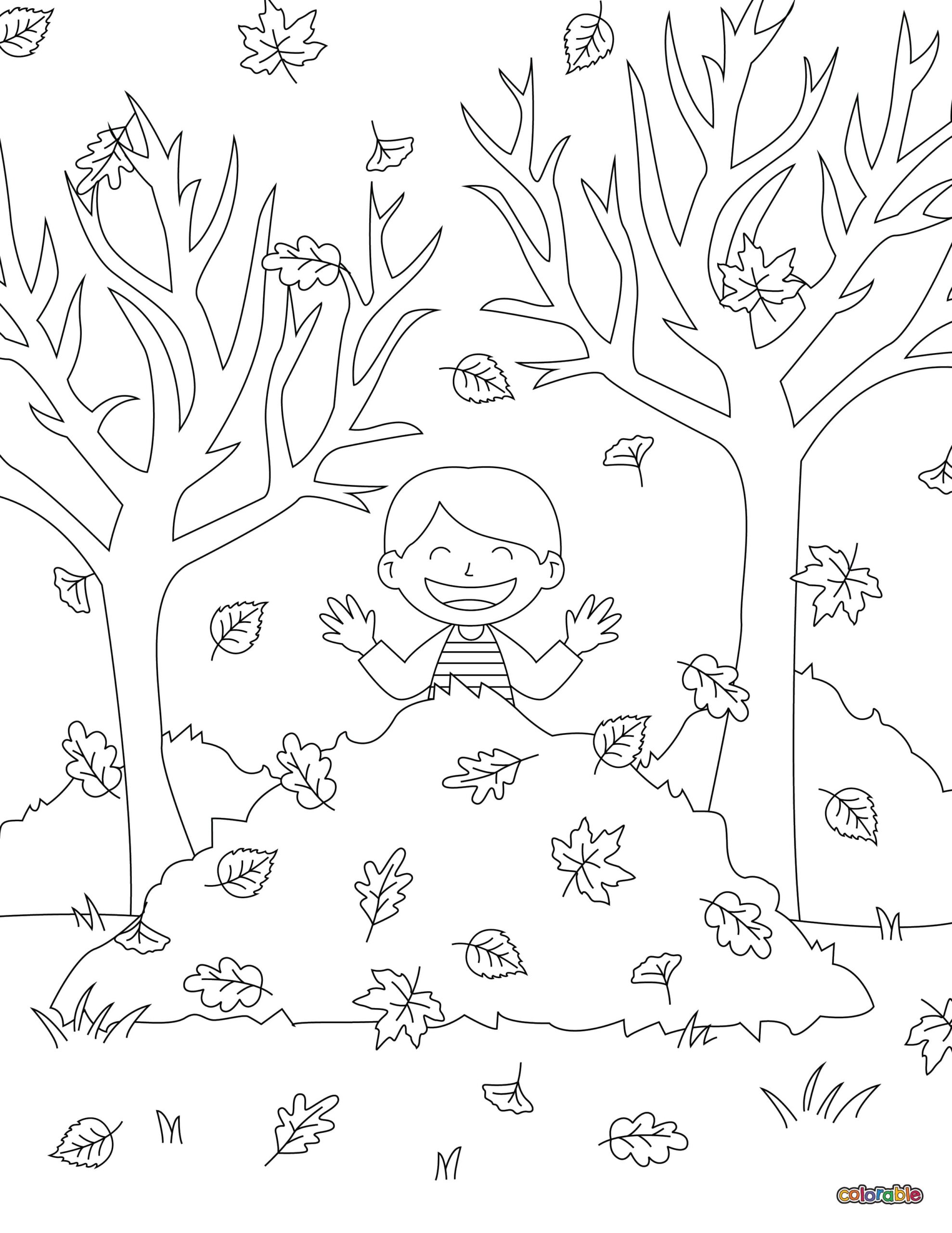 Fall Coloring Pages - 50 Free Pages | Colorable