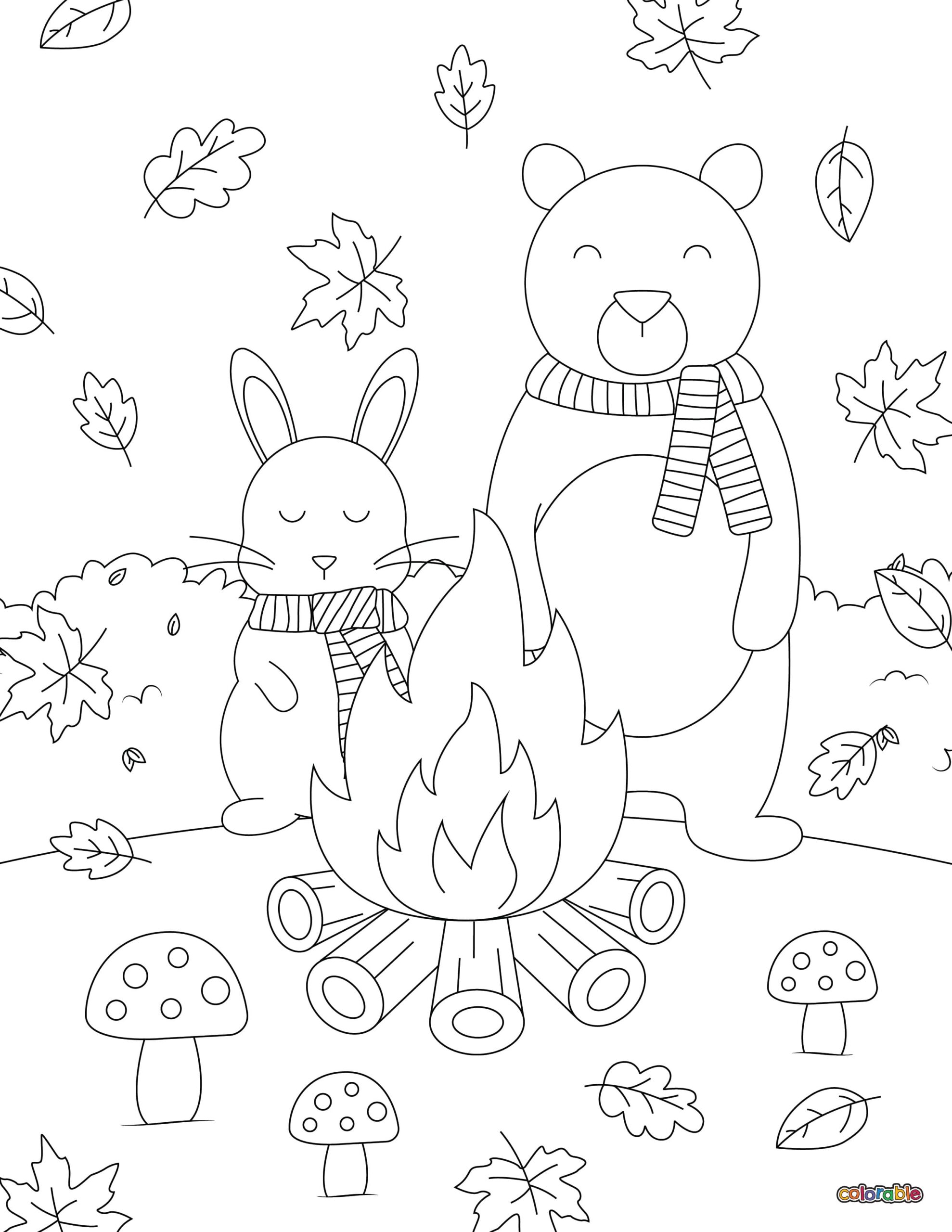 Fall Coloring Pages - 50 Free Pages | Colorable