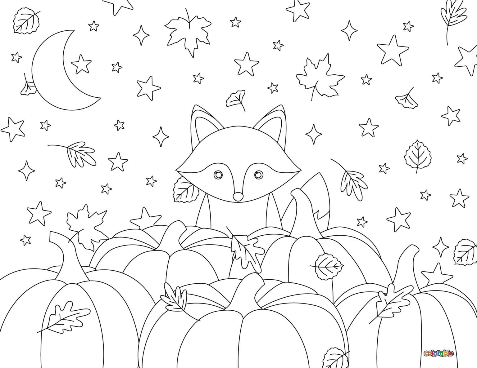 Fall Coloring Pages - 50 Free Pages | Colorable