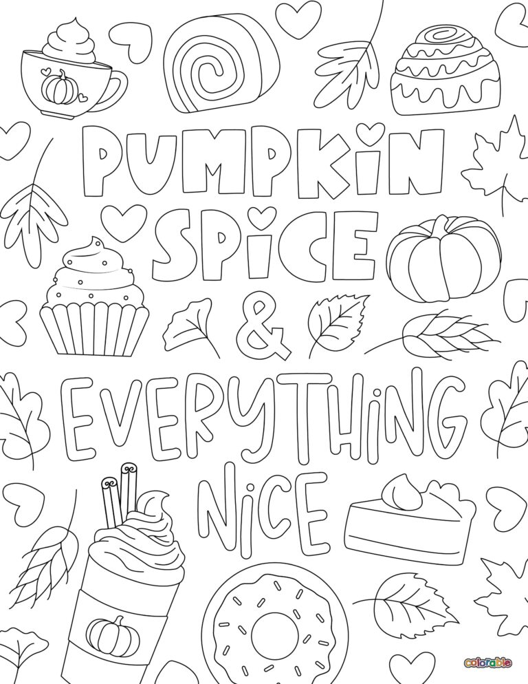 Fall Coloring Pages - 50 Free Pages | Colorable