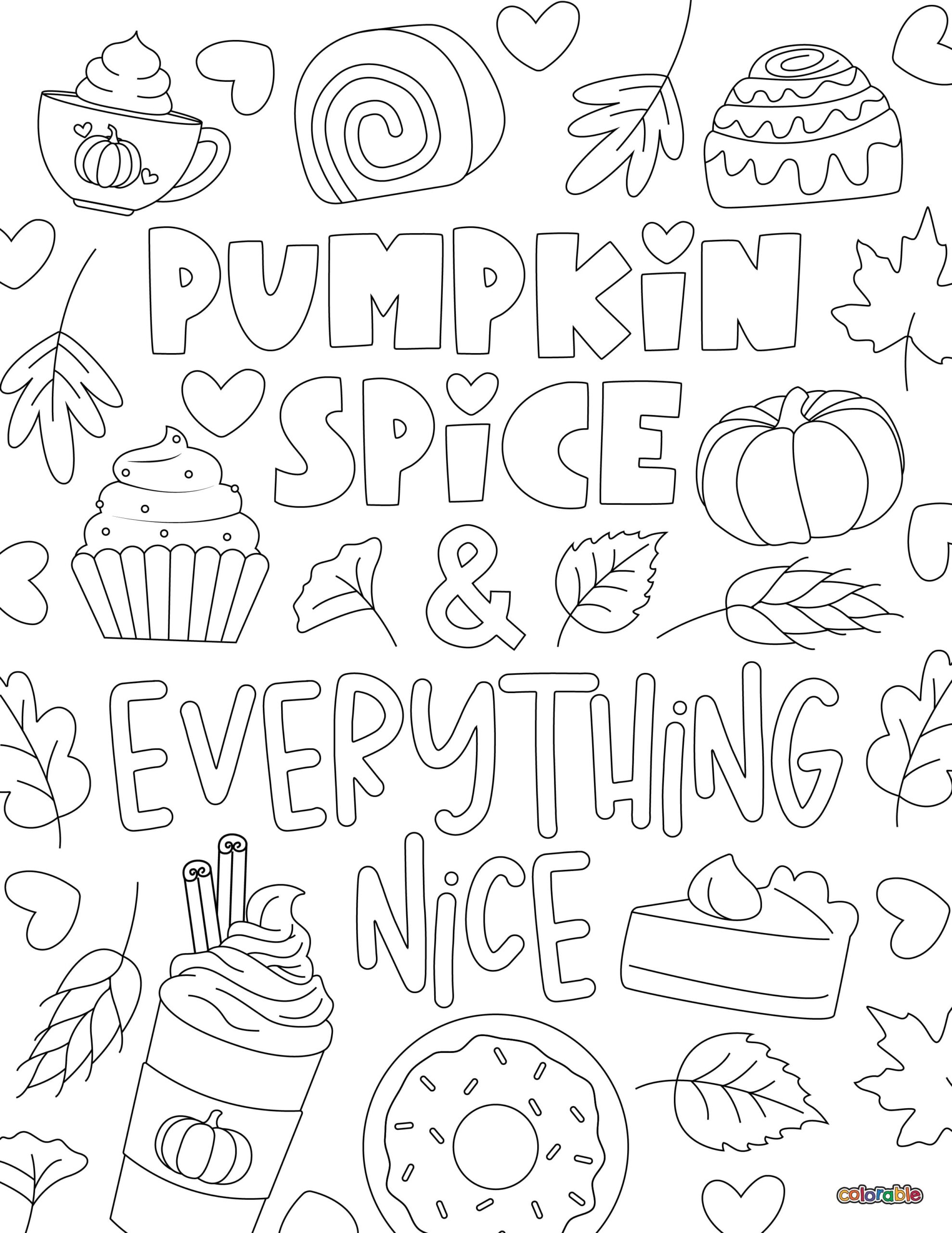 Fall Coloring Pages - 50 Free Pages | Colorable