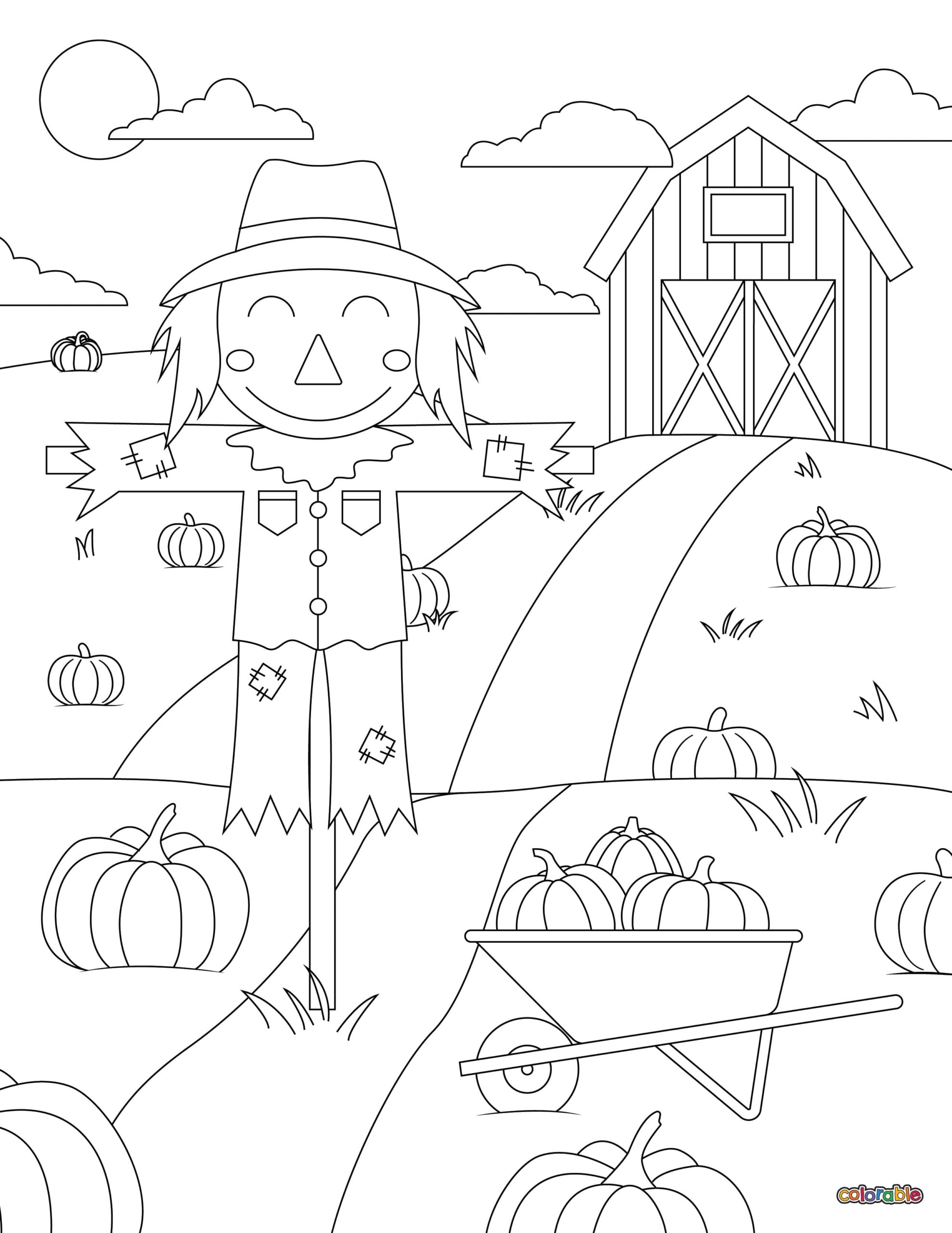Fall Coloring Pages - 50 Free Pages | Colorable