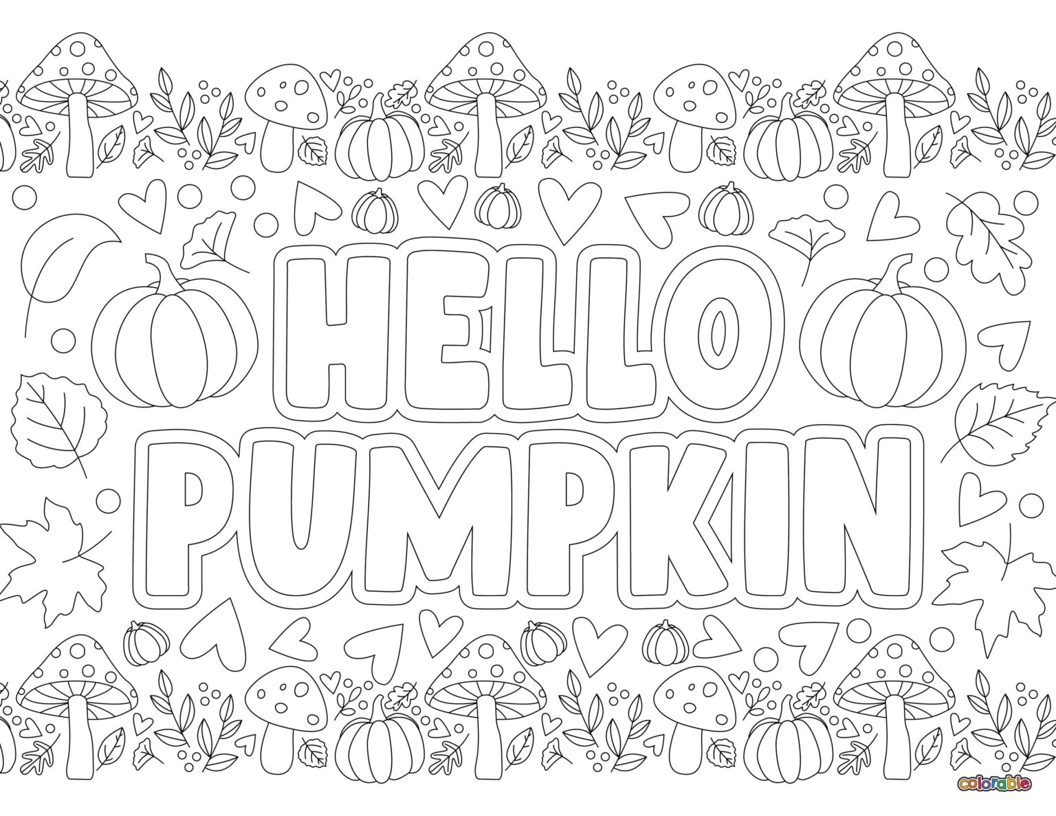 Fall Coloring Pages - 50 Free Pages | Colorable