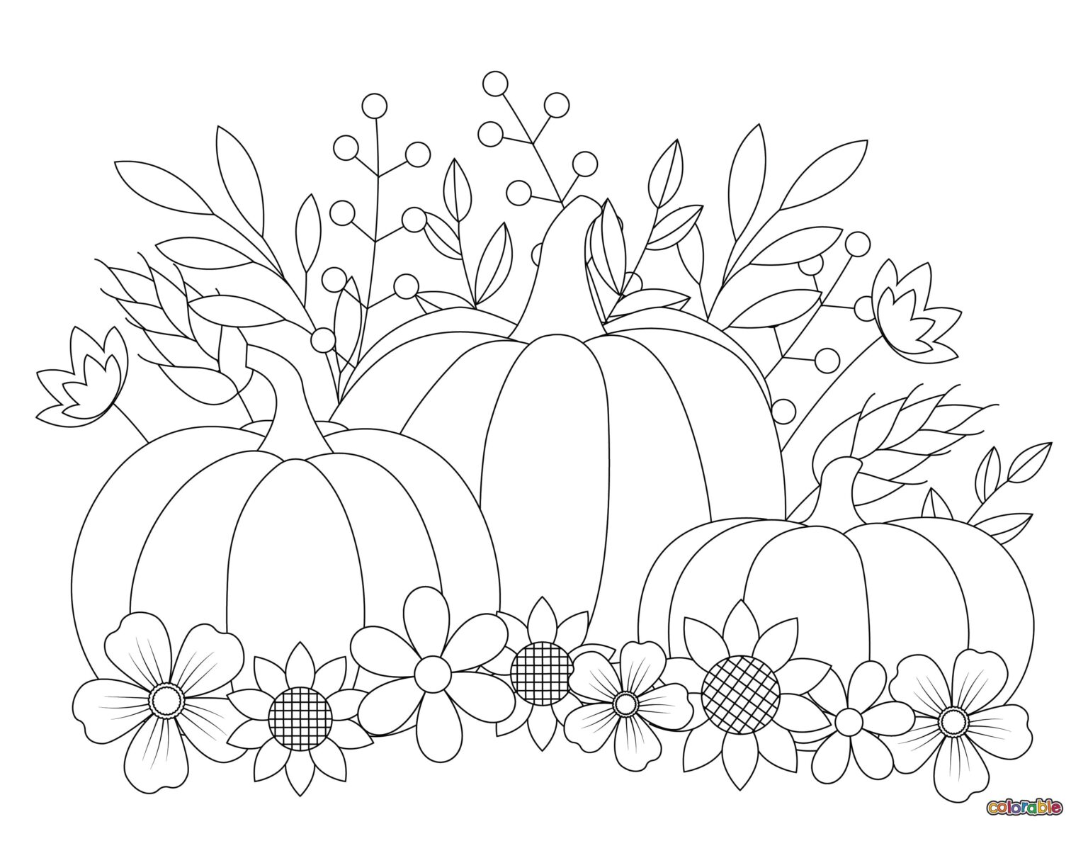 Fall Coloring Pages - 50 Free Pages | Colorable